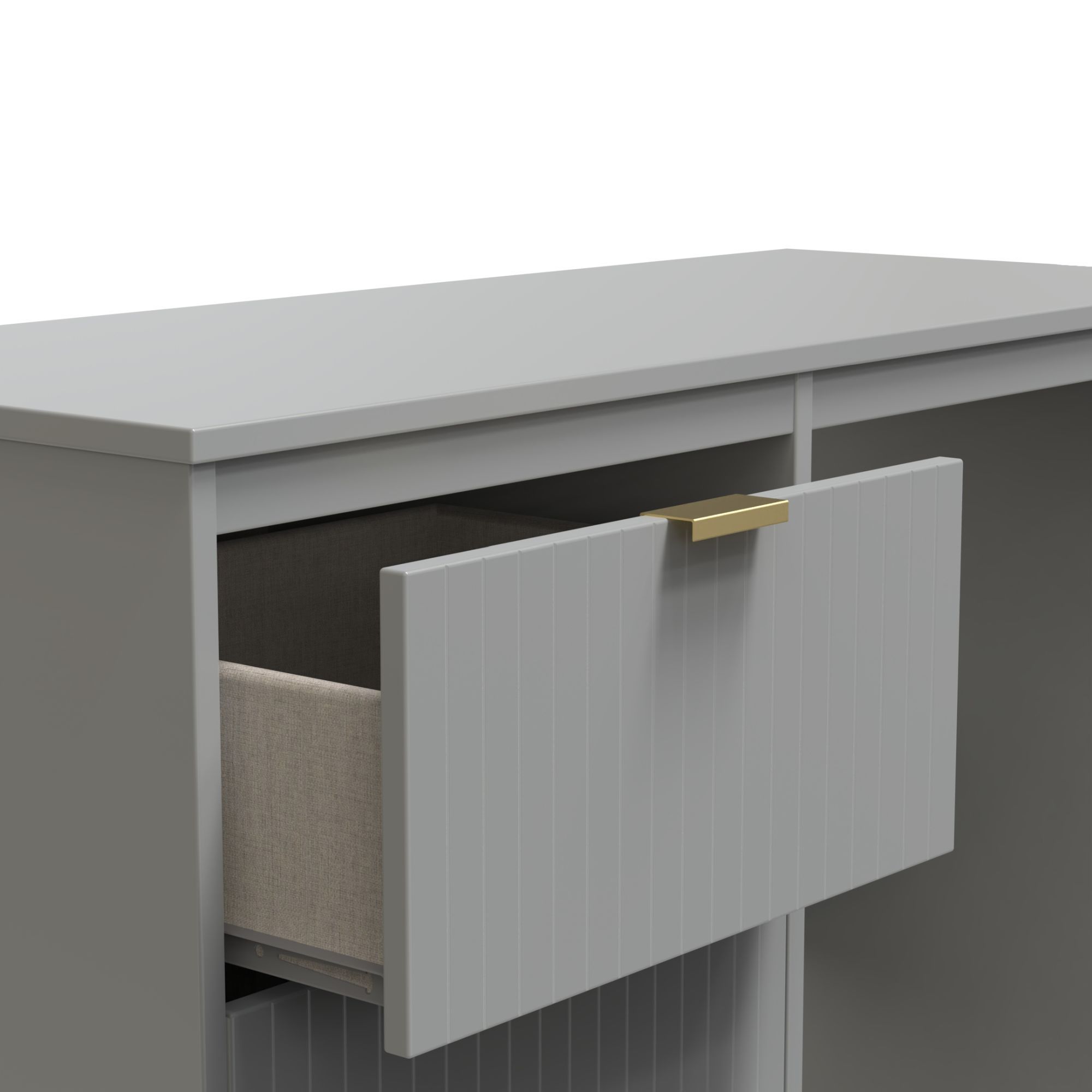 Nashville Ready assembled Grey 3 Drawer Dressing table (H)756mm (W ...