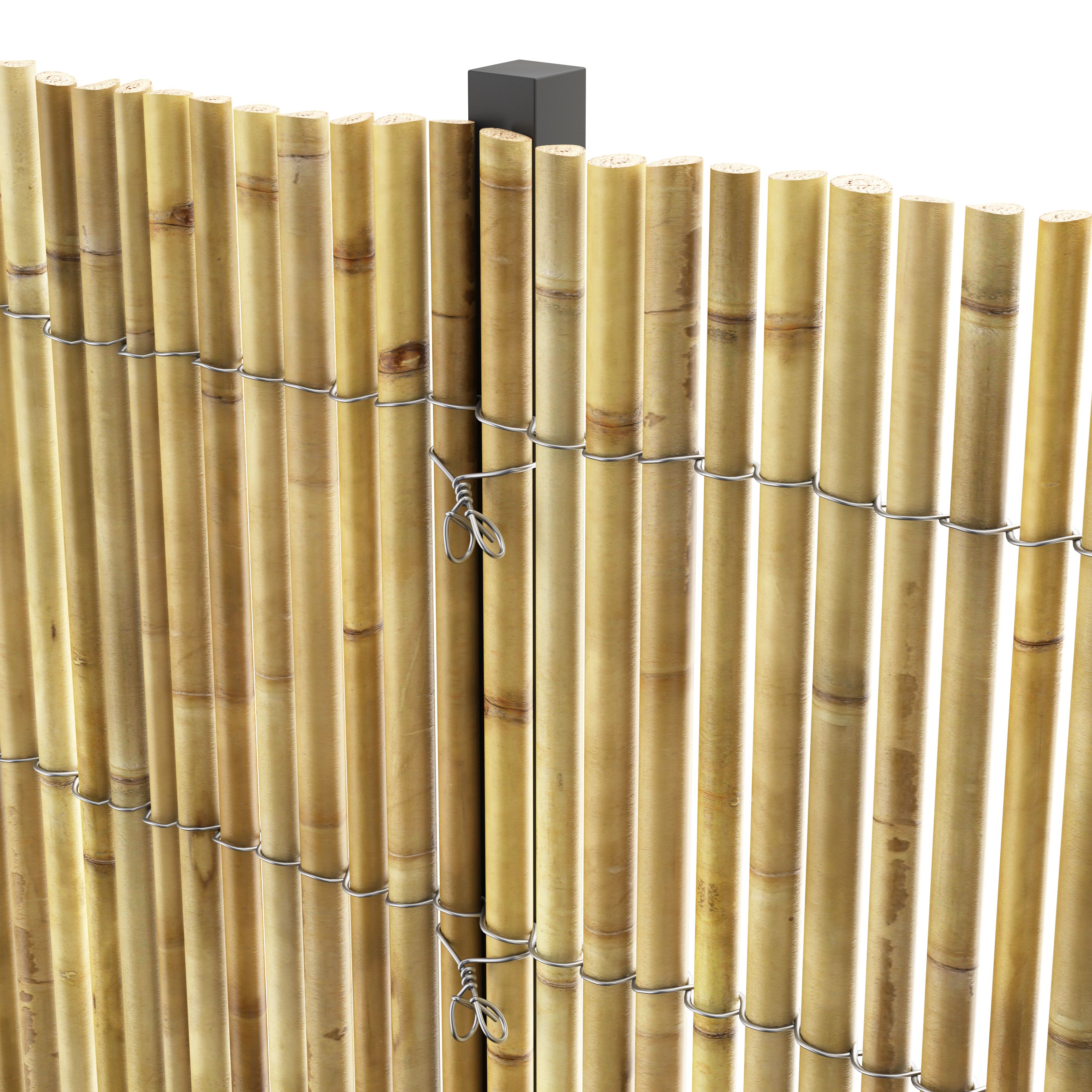 Natural Bamboo Garden screen (H)1.5m (W)3m