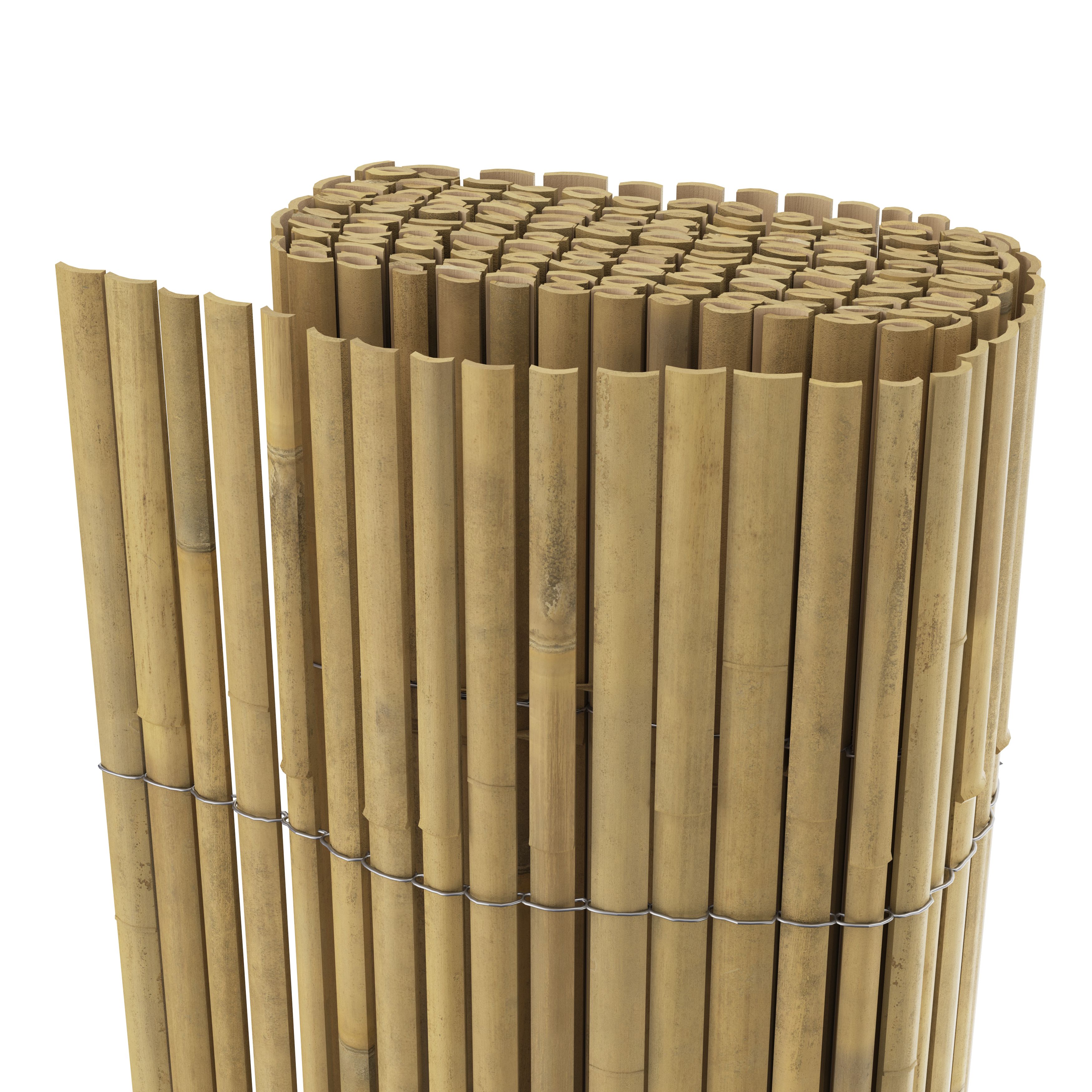 Natural Bamboo Garden screen (H)1.5m (W)3m
