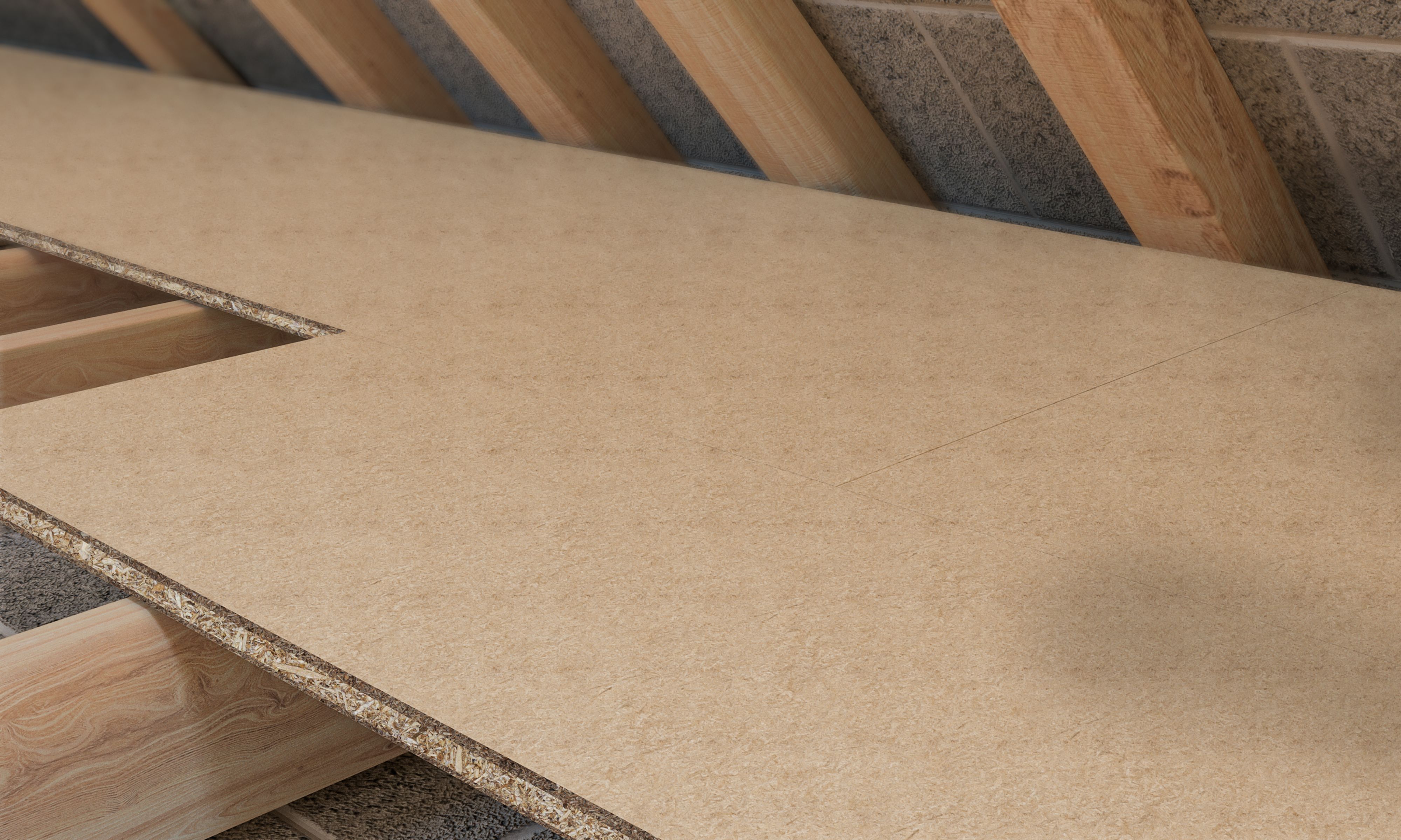 Natural Chipboard Loft panel (L)1220mm (W)320mm (T)18mm , Pack of 3