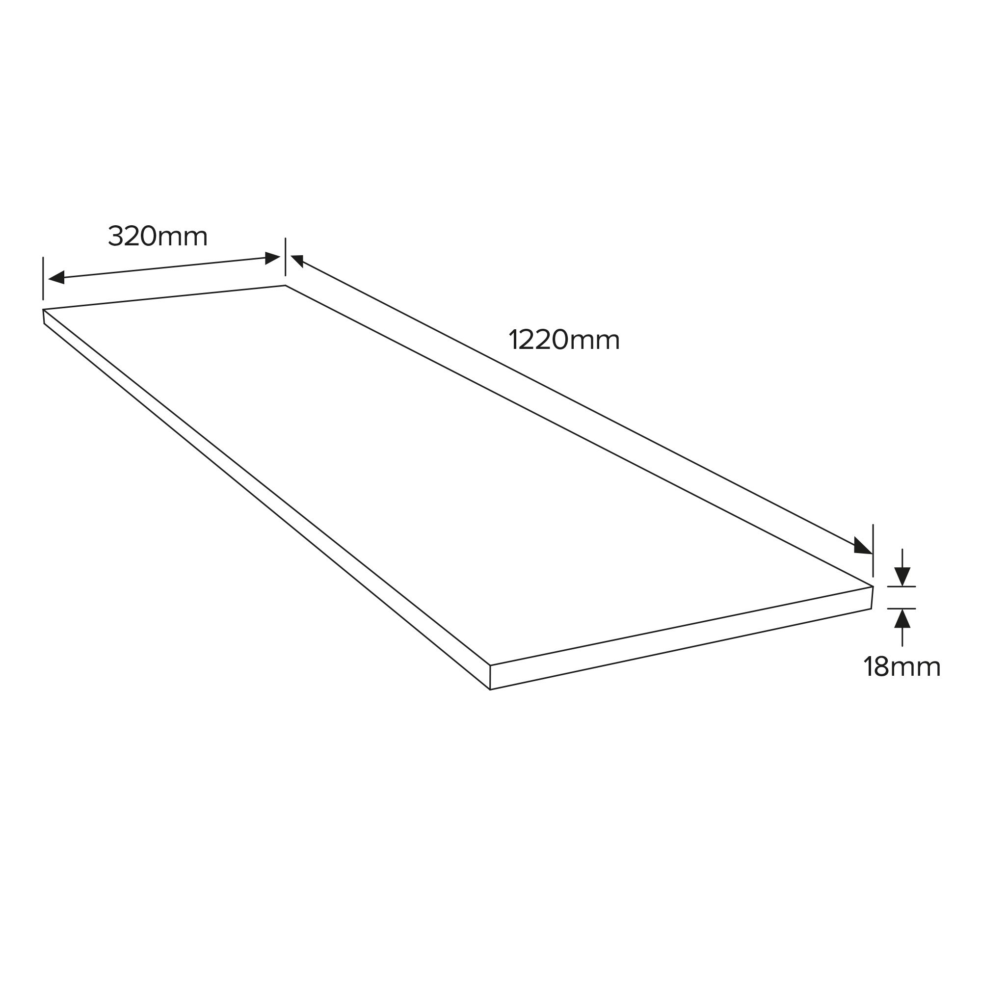 Natural Chipboard Loft panel (L)1220mm (W)320mm (T)18mm , Pack of 3