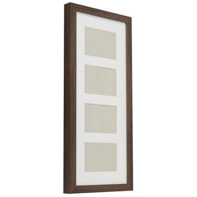 Natural Dark wood effect Multi aperture Multi Picture frame (H)64cm x ...