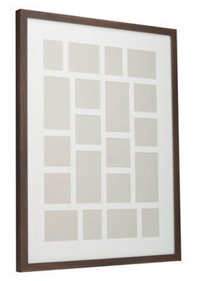 Natural Dark wood effect Multi aperture Multi Picture frame (H)84cm x ...