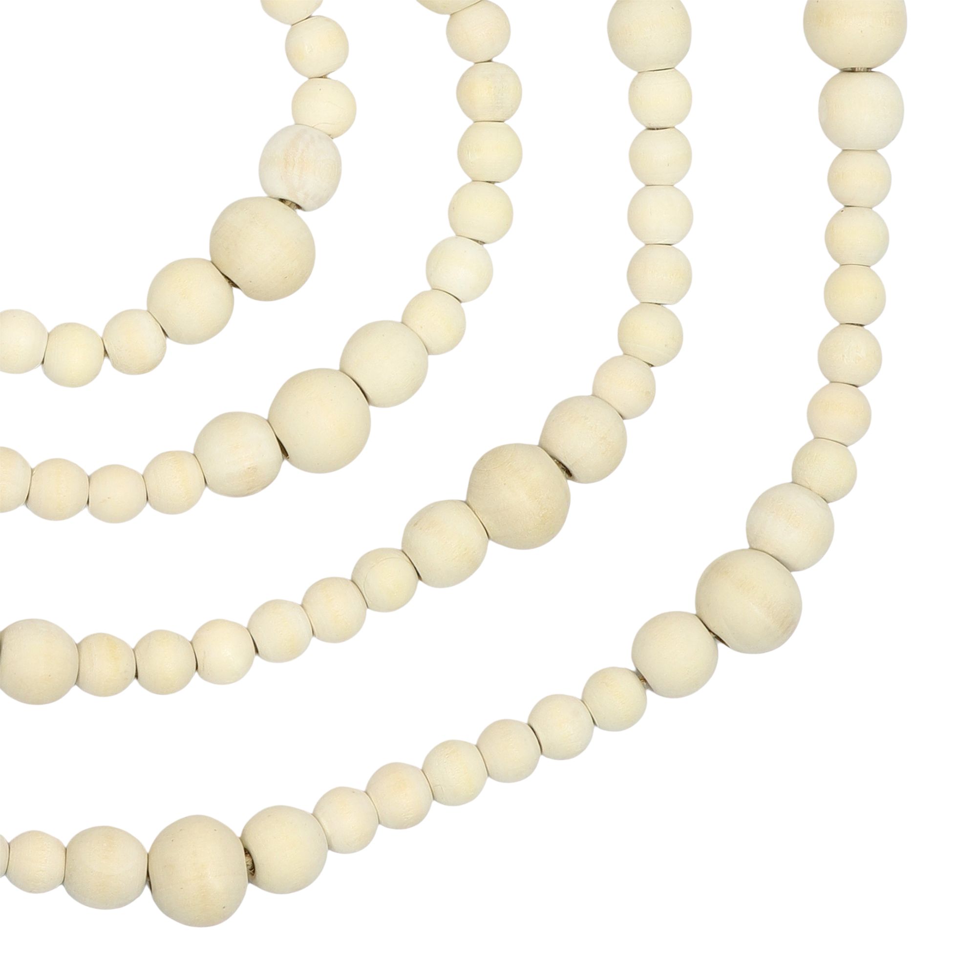Natural Light Wood Bead chain 2m