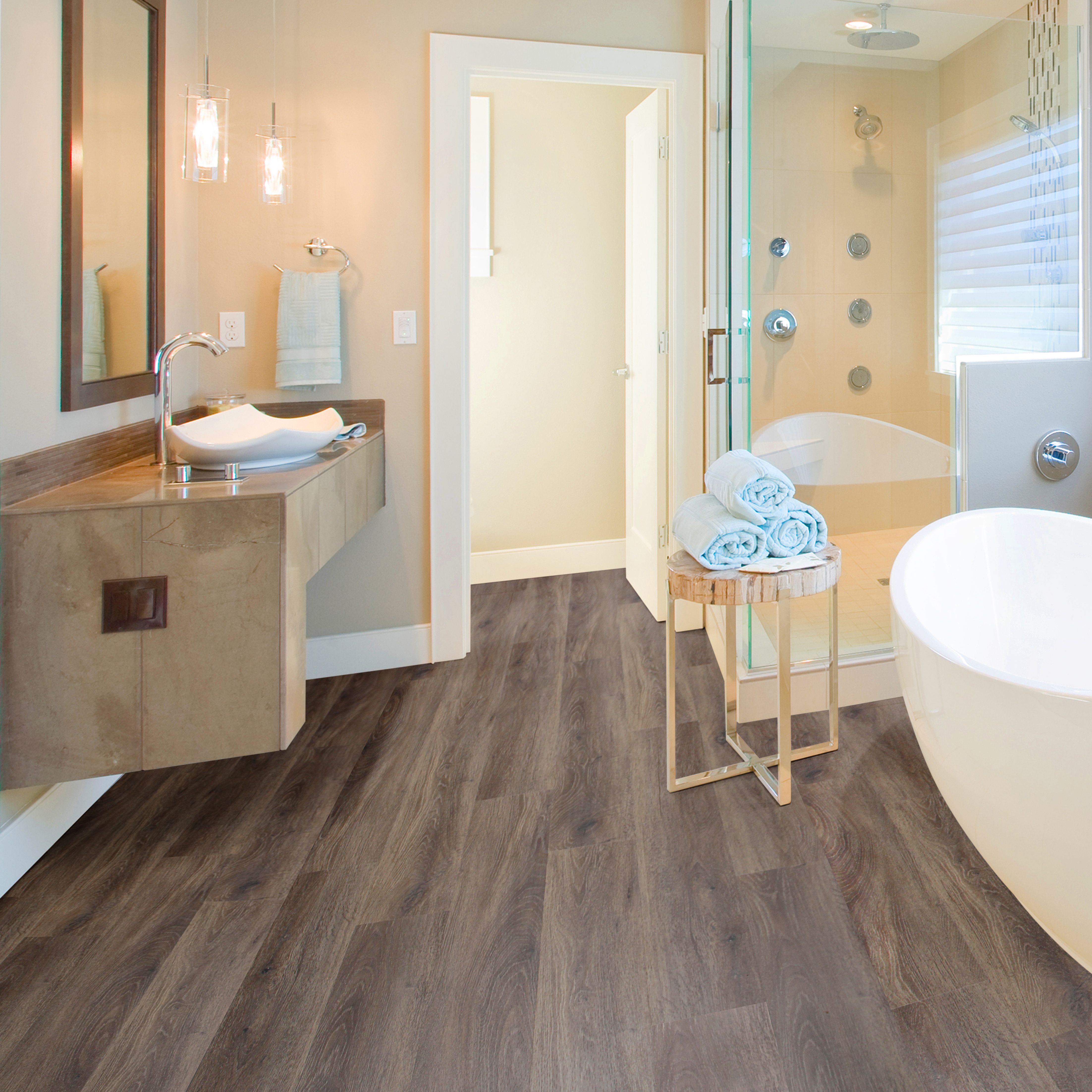 Natural Oak effect PVC Luxury vinyl click Luxury vinyl click flooring ...