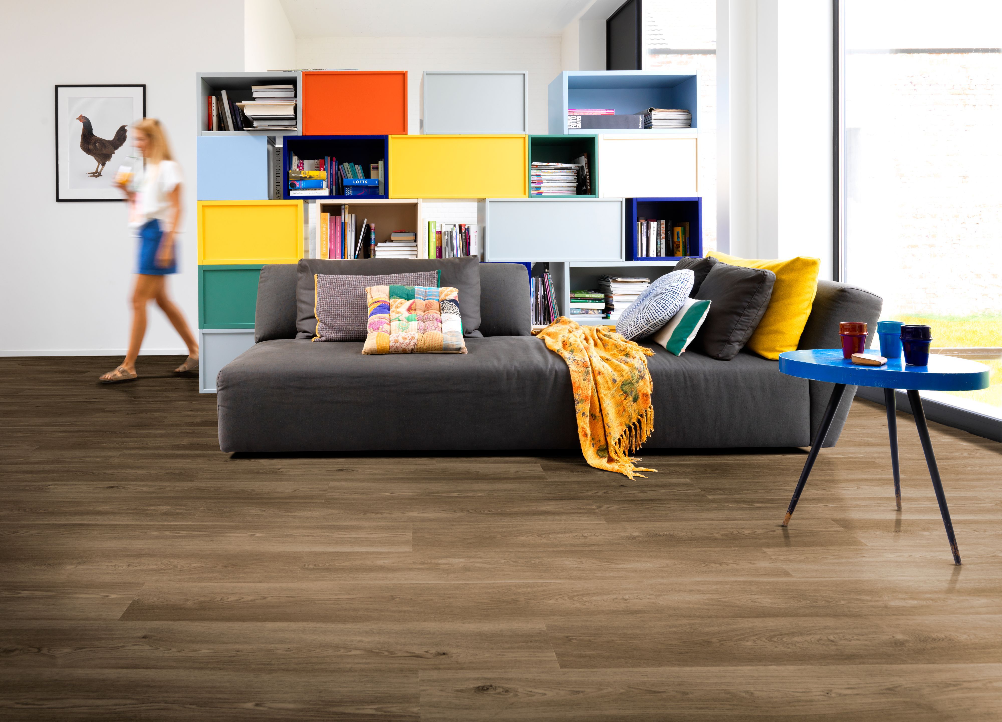 Natural Oak effect PVC Luxury vinyl click Luxury vinyl click flooring ...