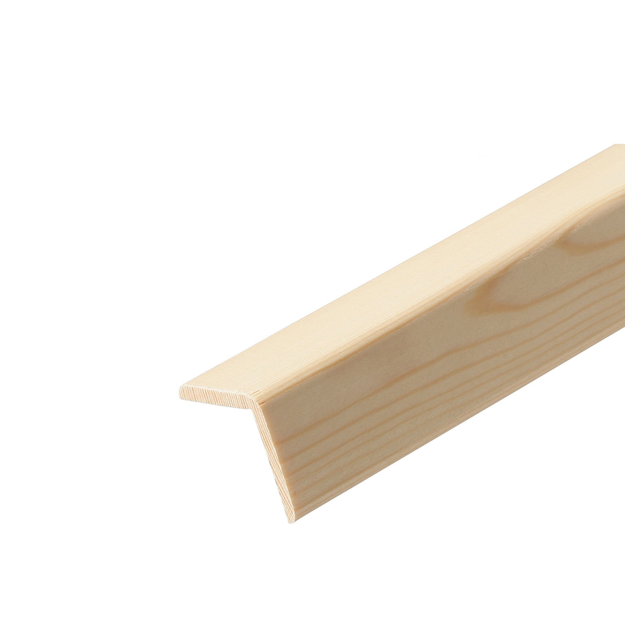Natural Pine Angled edge Moulding (L)2400mm (W)38mm (T)38mm