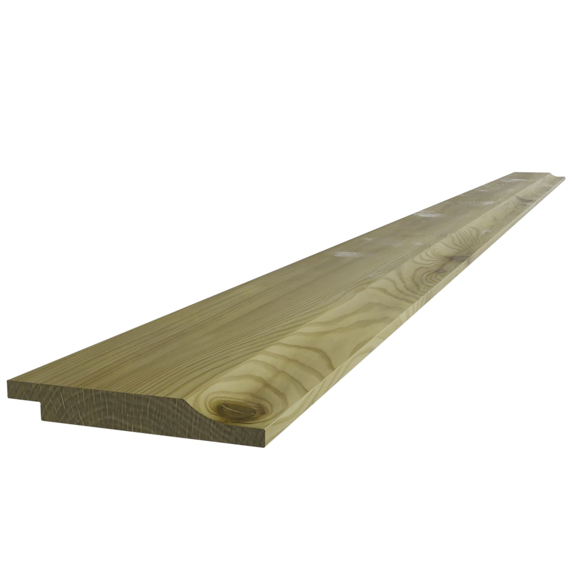 Natural Spruce Shiplap Cladding (L)3.6m (W)120mm (T)18mm | DIY at B&Q