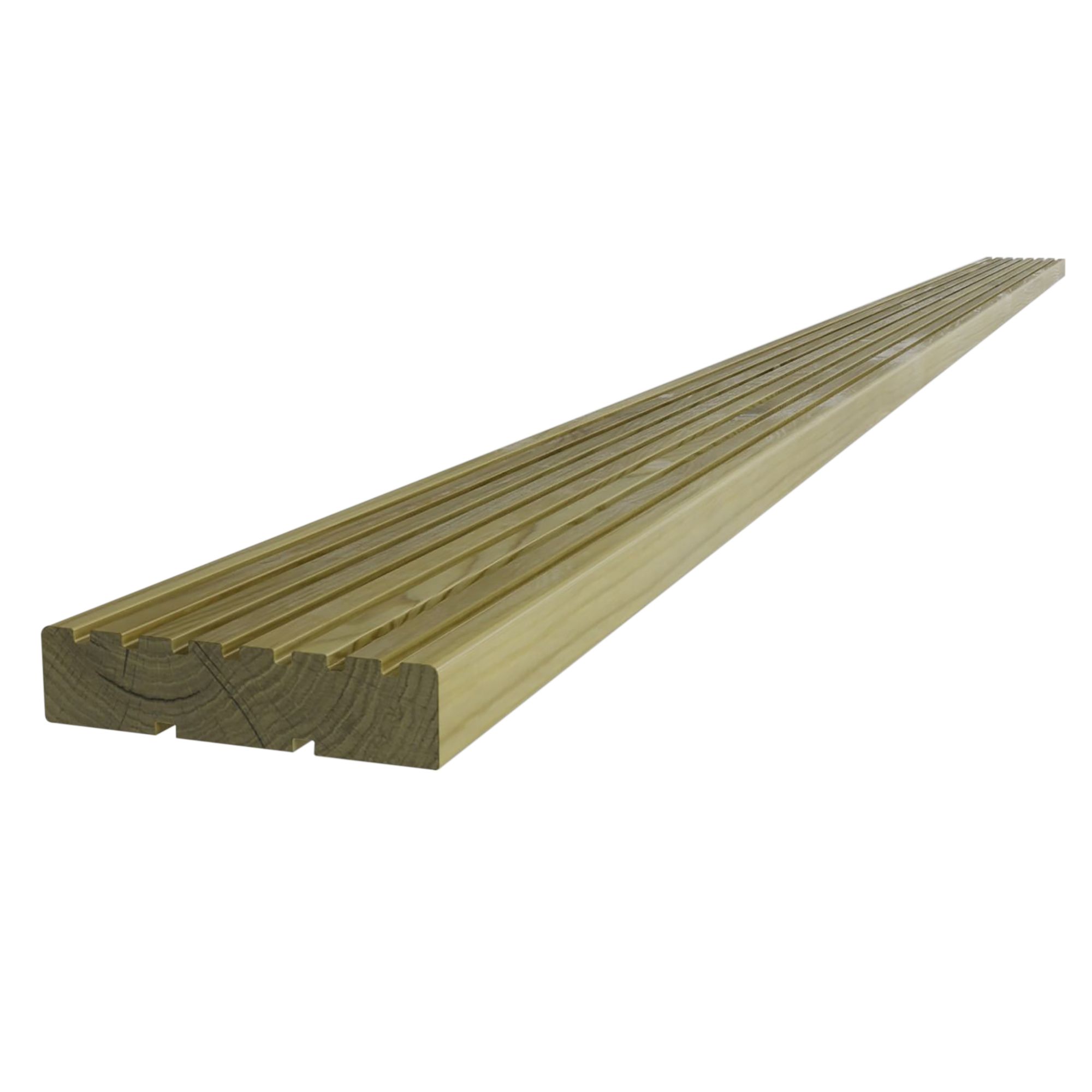 Natural Timber Deck board (L)4.8m (W)120mm (T)30mm | DIY at B&Q