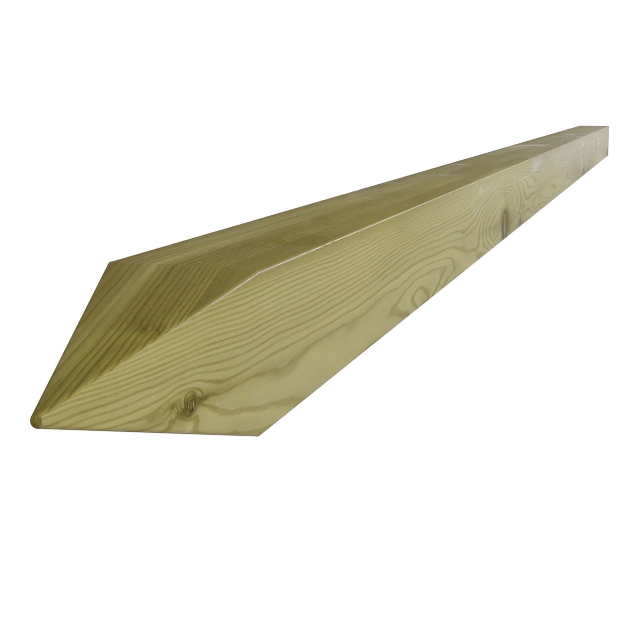 Natural Unslotted Square Timber Fence post (H)2.4m (W)75mm