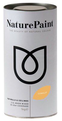 NaturePaint Cowslip Flat matt Emulsion paint, 2.5L | DIY at B&Q