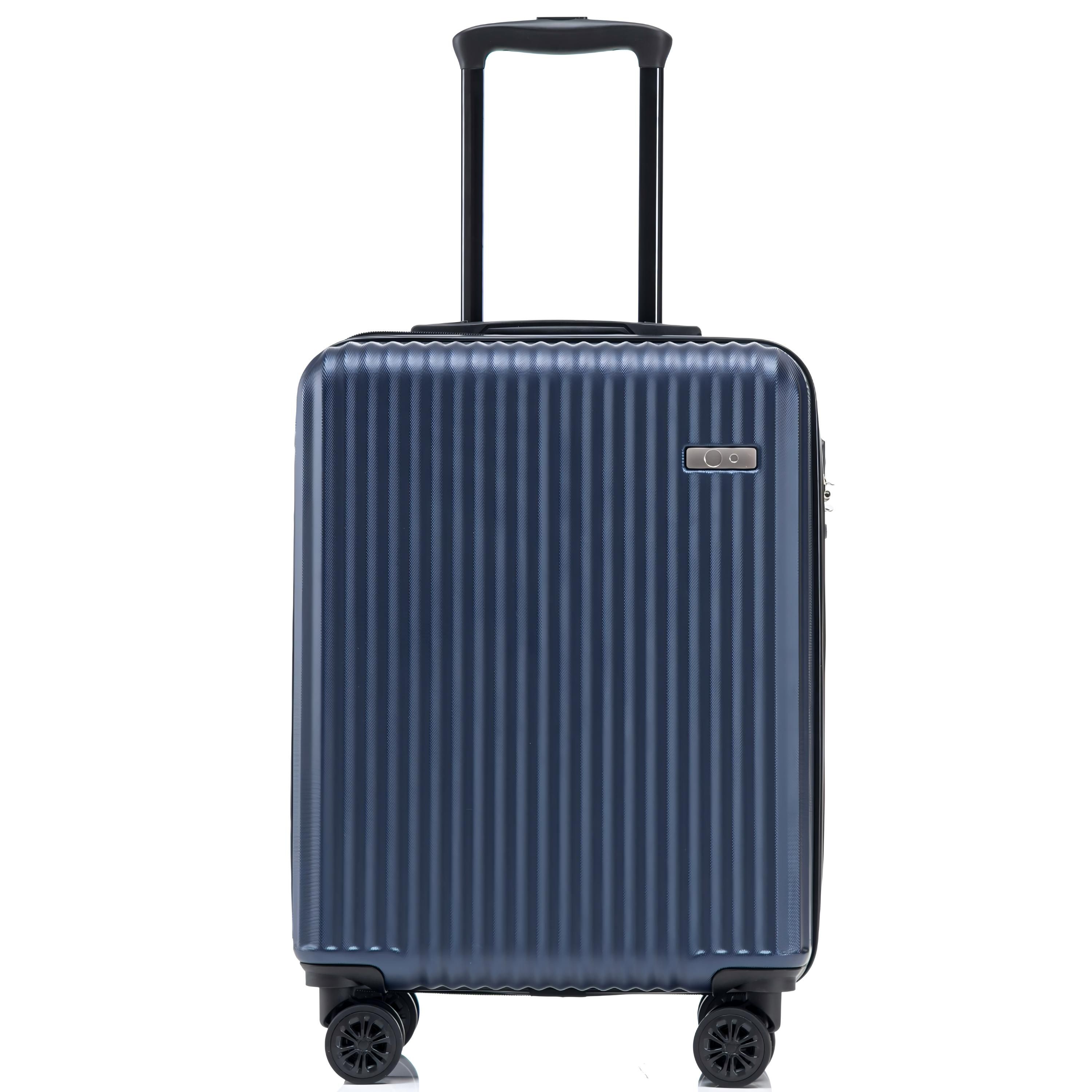 Navy 27L Cabin Hard shell Suitcase, 55cm x 35cm x 20cm