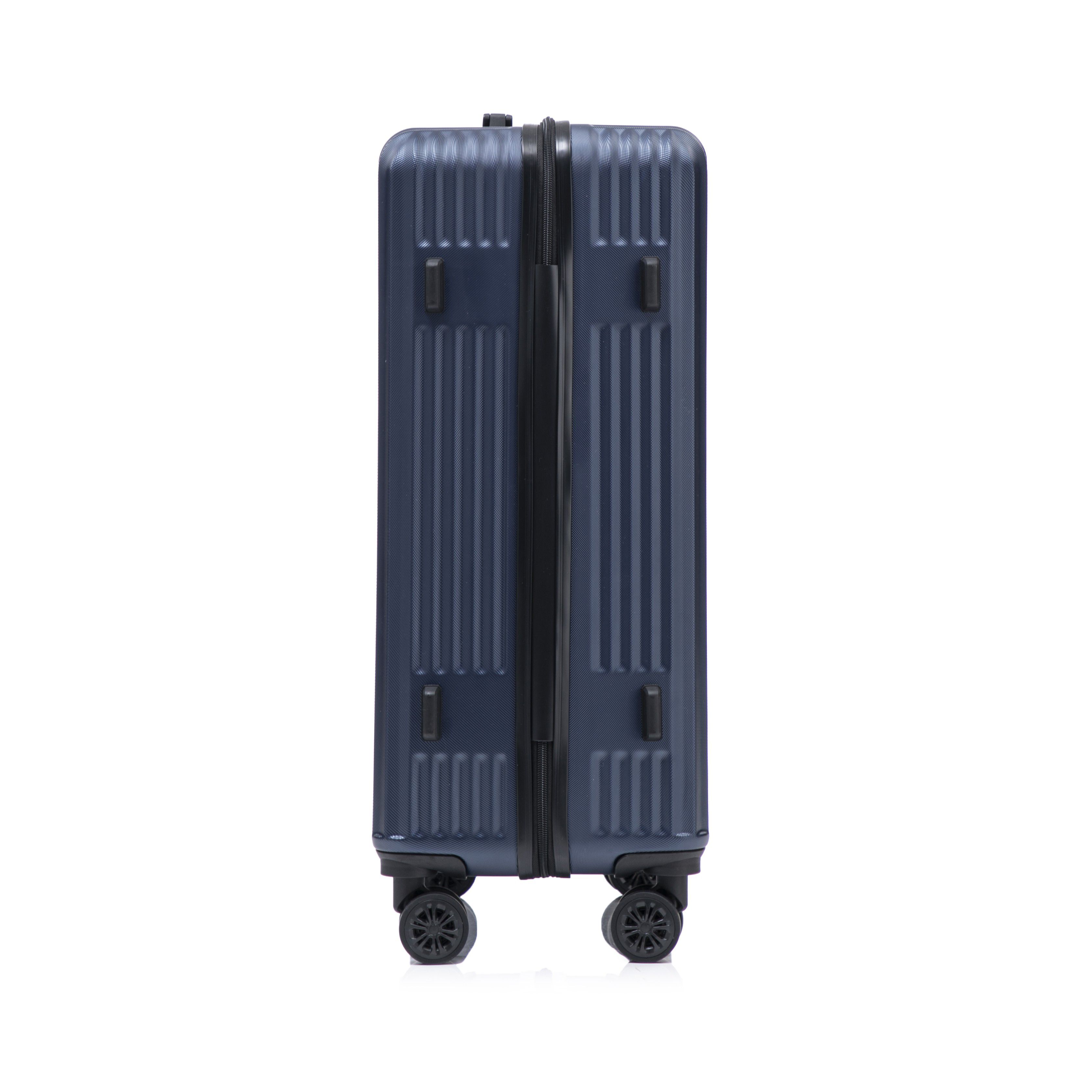 Navy 62L Hard shell Suitcase, 67cm x 45cm x 26cm
