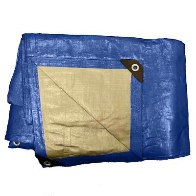 NDC Polipak Blue/Silver Tarpaulin, (L)5m (W)4m | DIY at B&Q