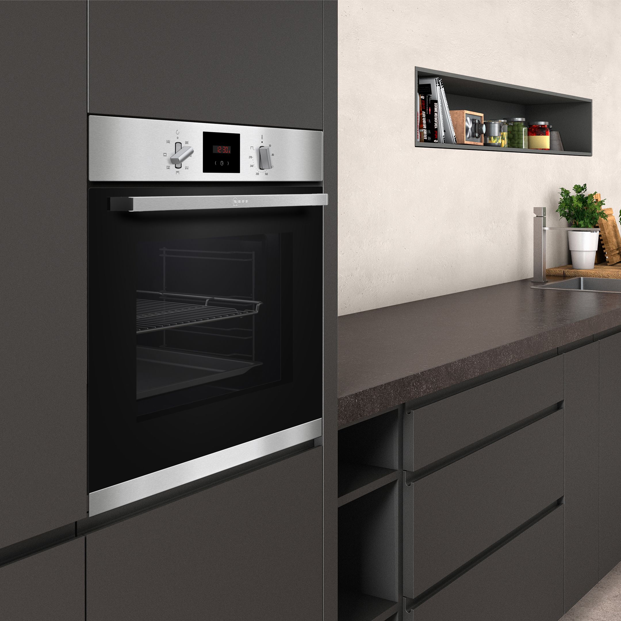 NEFF Built-in Single Electric Oven - Stainless steel