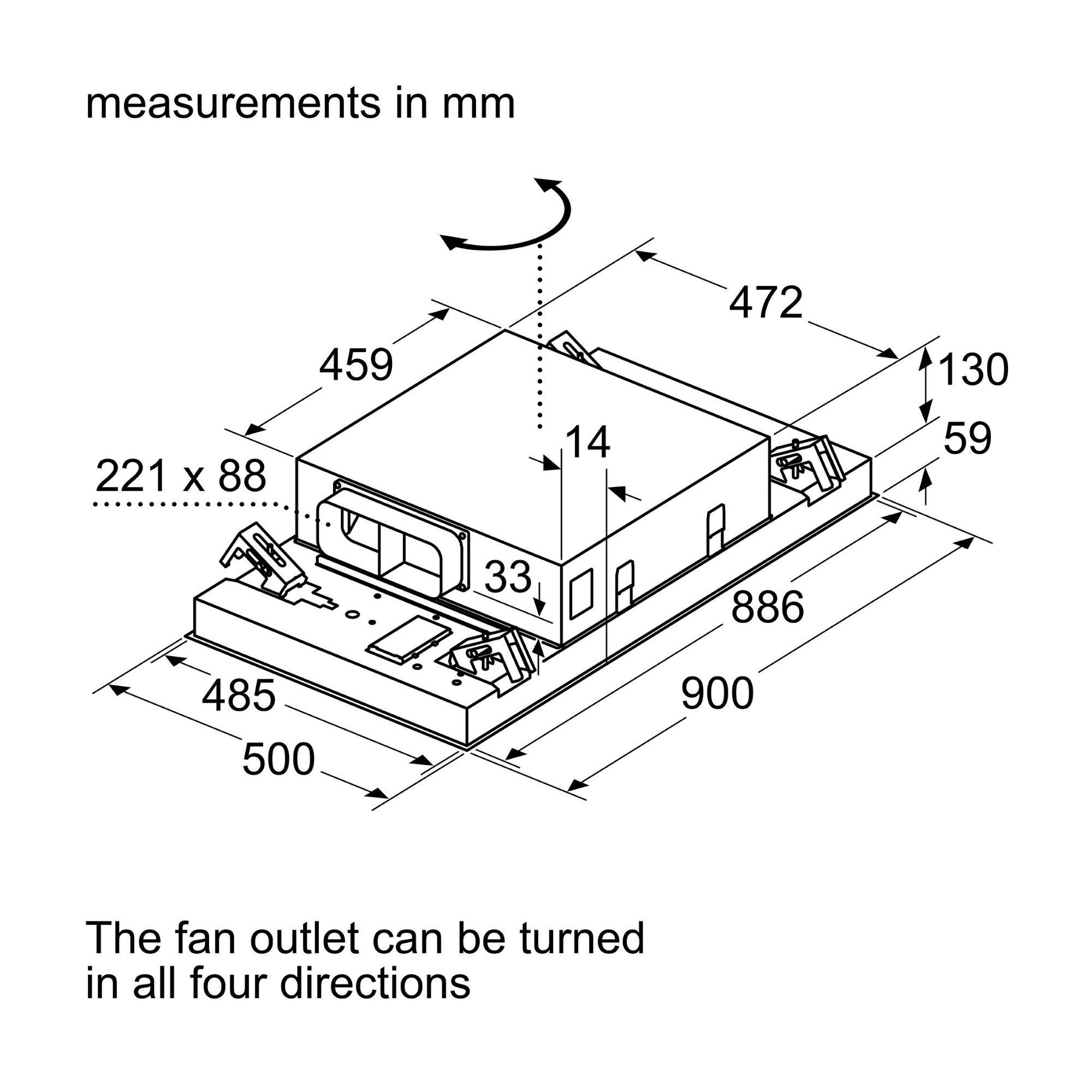 Neff Ceiling Cooker Hood White | Shelly Lighting