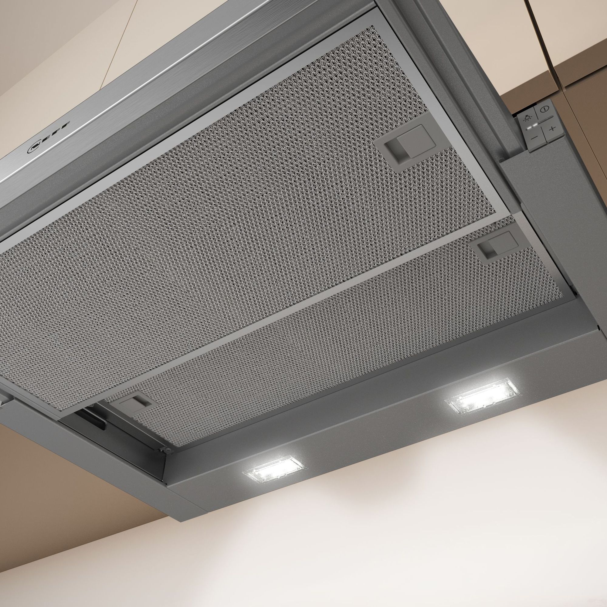 NEFF N50 D46ED22N1B Metal & plastic Telescopic Cooker hood (W)59.8cm ...