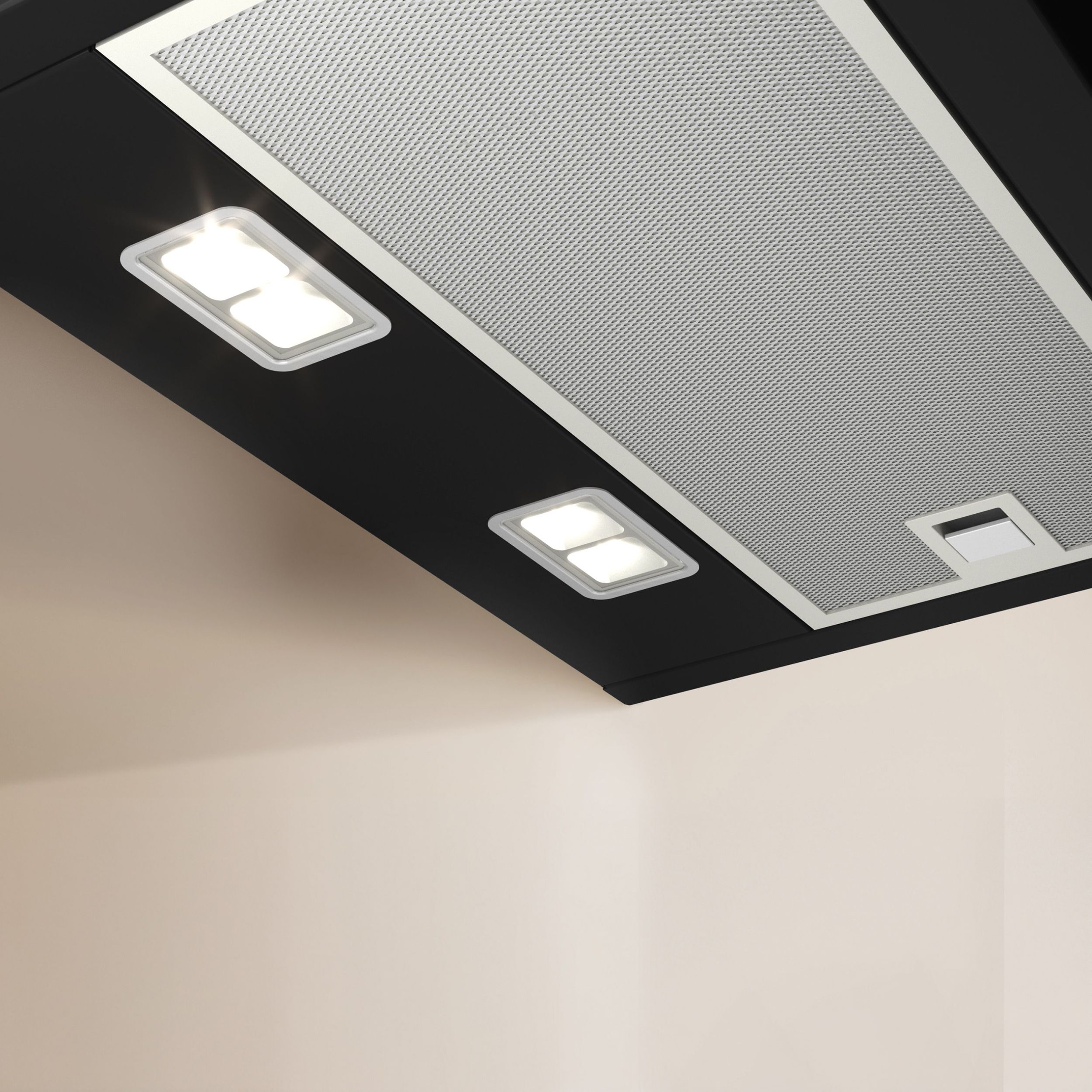 NEFF N50 D65IFN1S0B GLASS ANGLED COOKER HOOD (W)60CM - BLACK