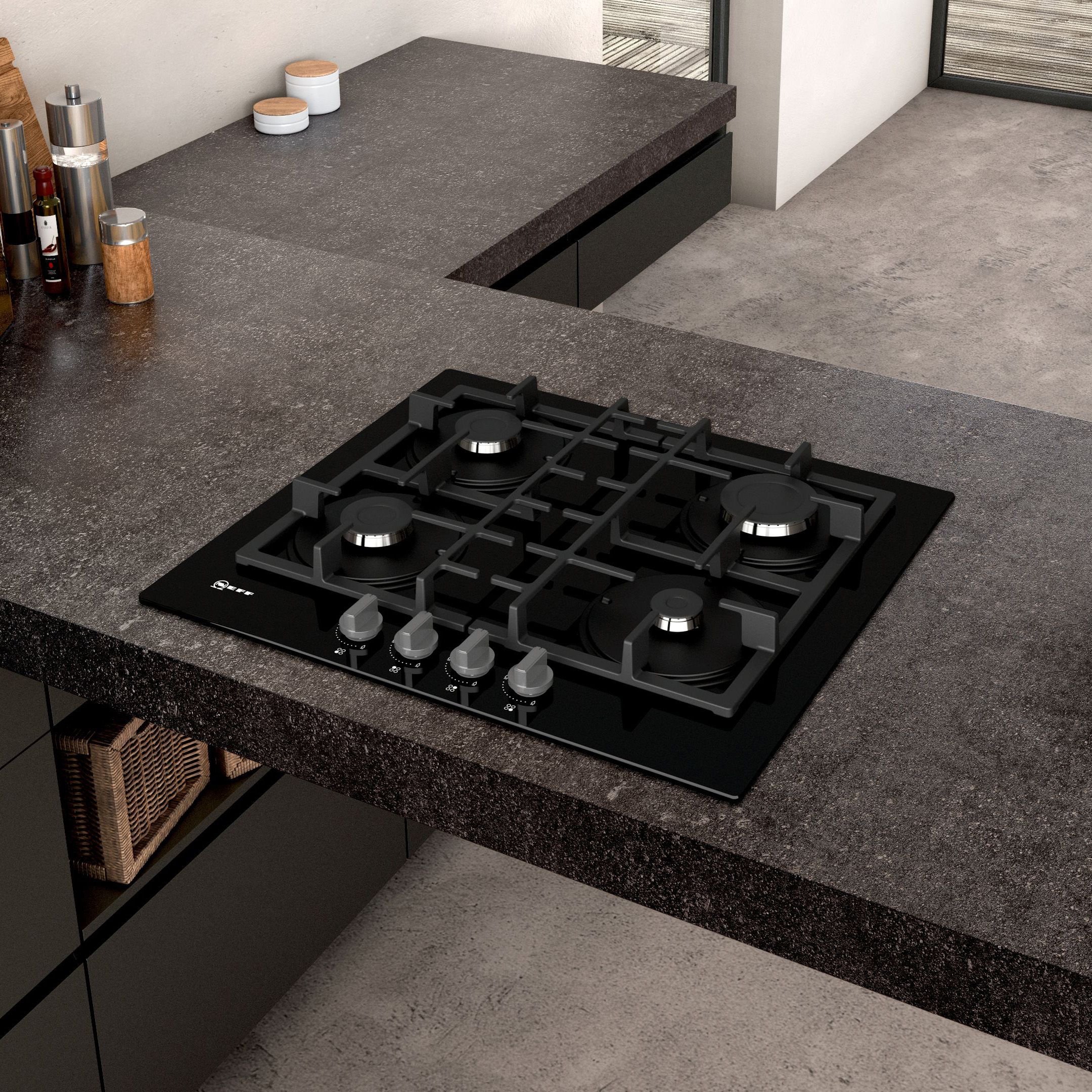 NEFF N50 T26CB49S0 59cm Gas Hob - Black