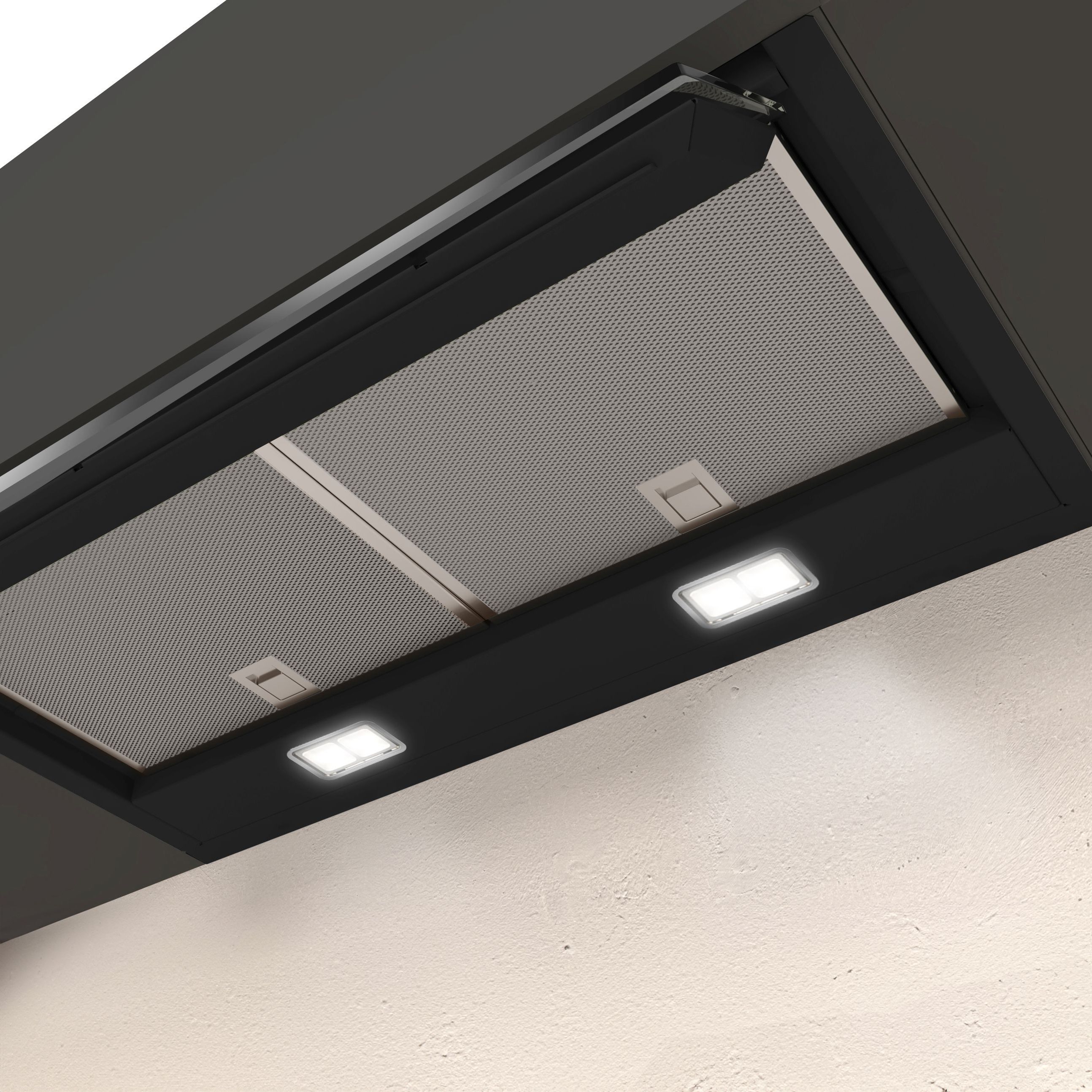 NEFF N70 D65XAM2S0B Glass Integrated Cooker hood (W)60cm - Black