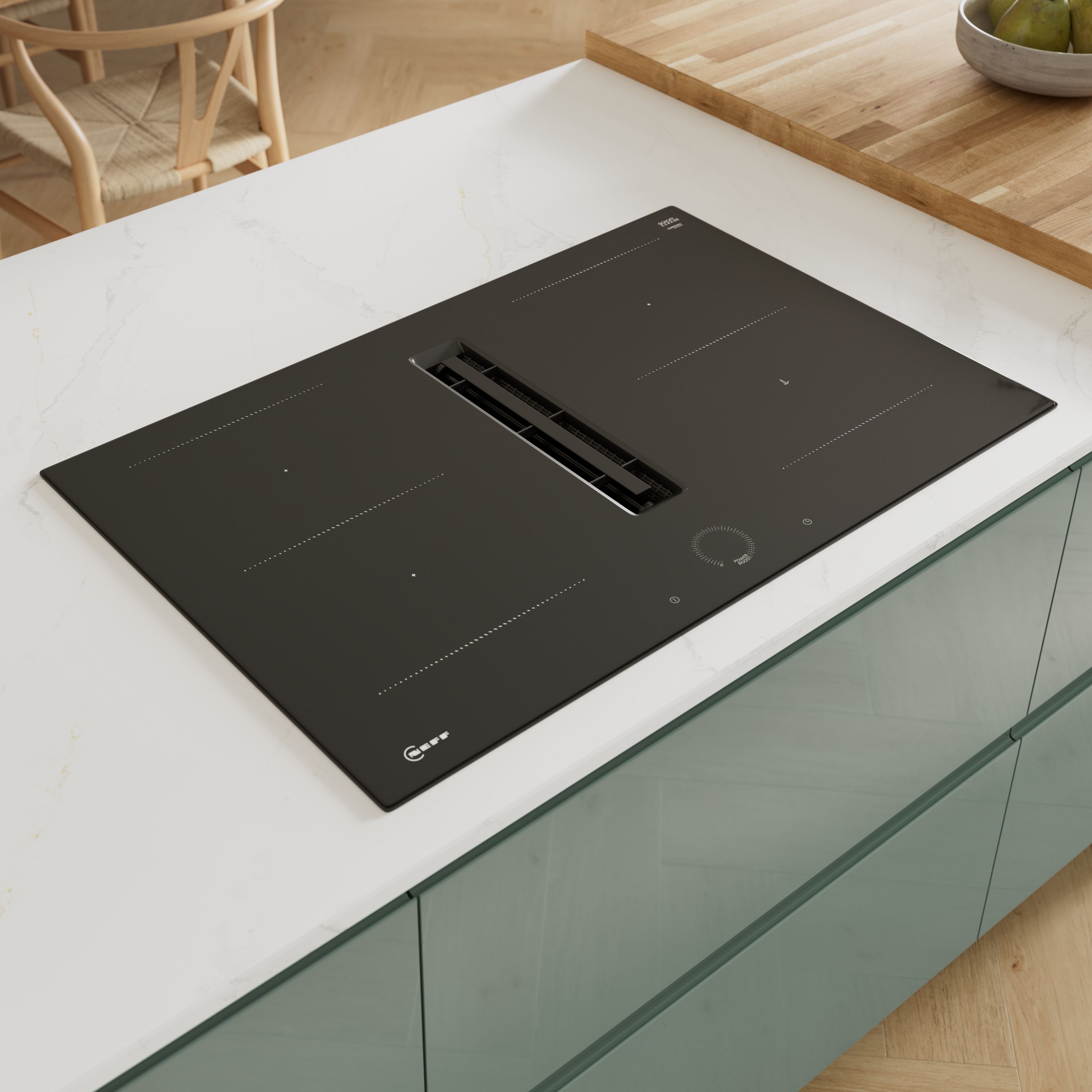 NEFF N70 V58NHQ4L0 80.2cm Induction Venting Hob - Black
