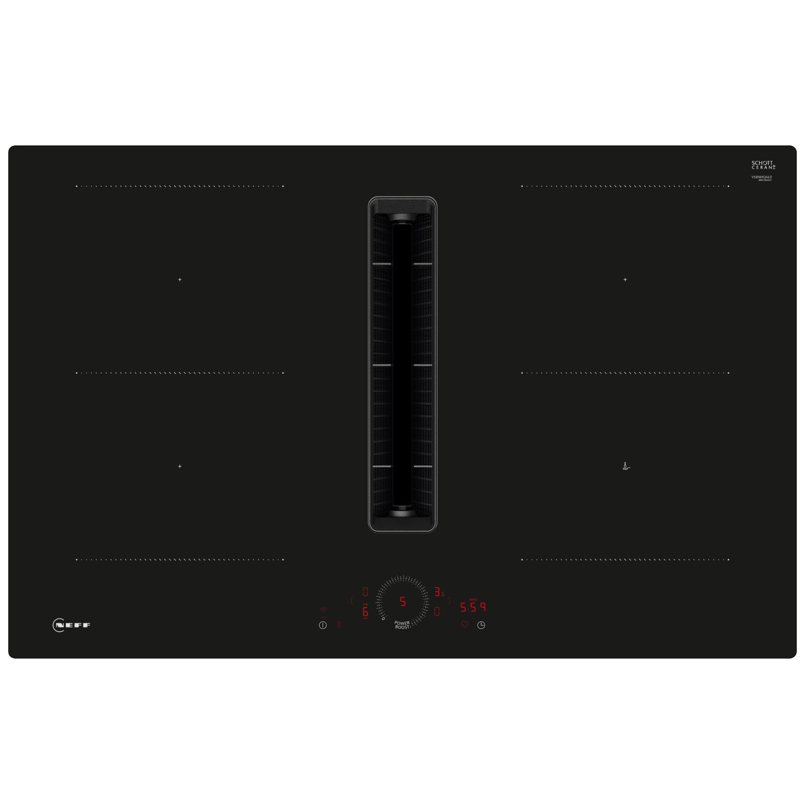 NEFF N70 V58NHQ4L0 80.2cm Induction Venting Hob - Black