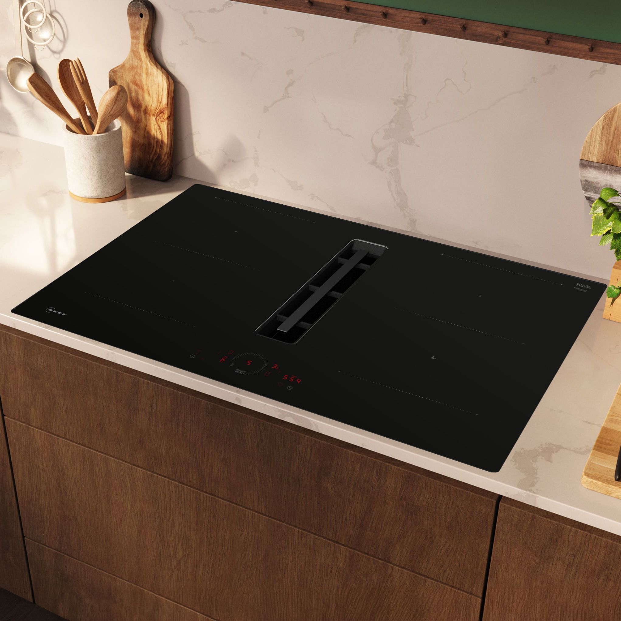 NEFF N70 V58PHQ4C0 79.2cm Induction Venting Hob - Black