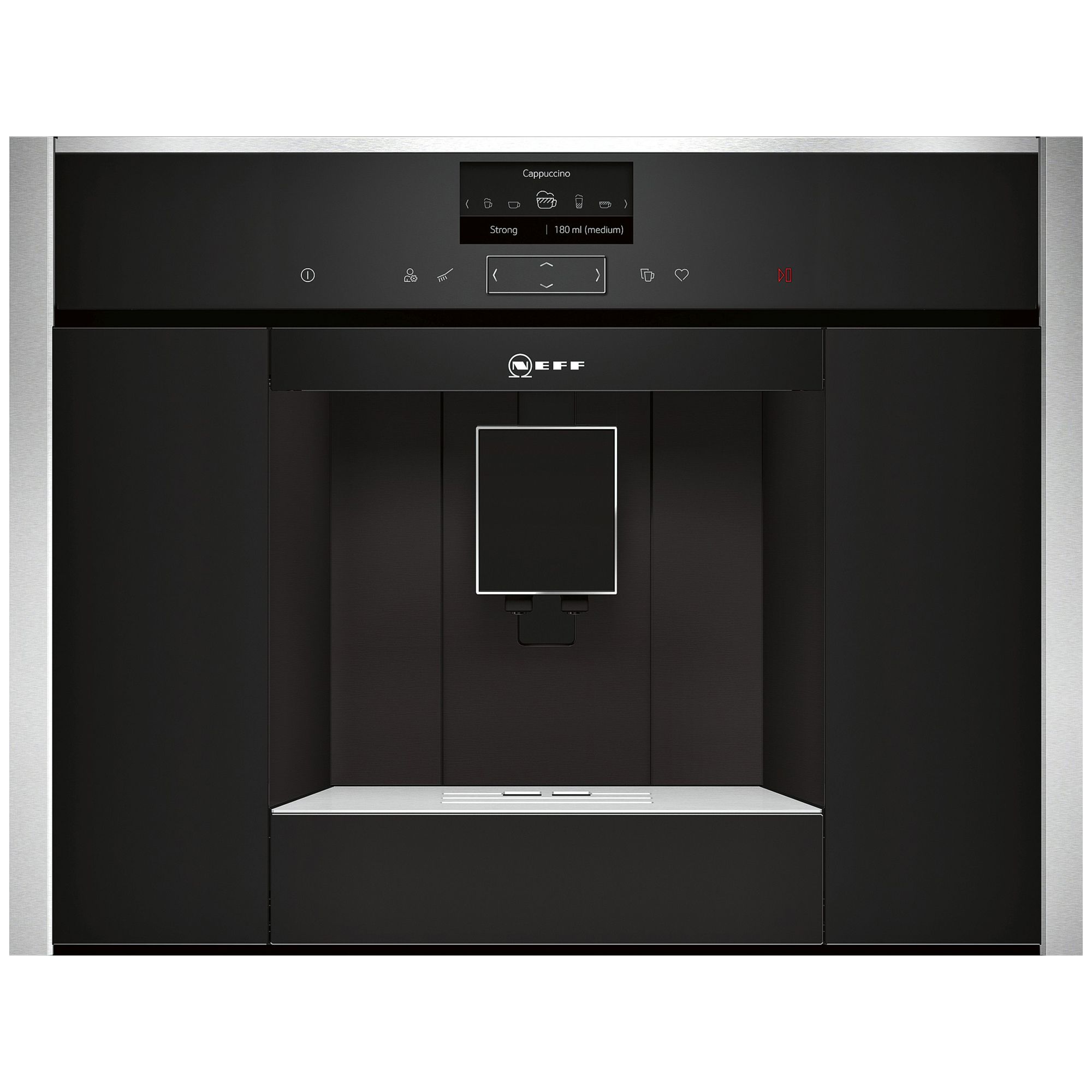 NEFF N90 C17KS61H0 Built-in Coffee maker - Black glass with stainless ...