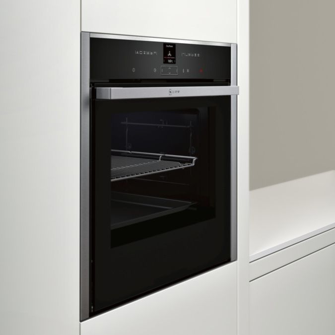 NEFF Slide&Hide B57CR22N0B Built-in Single Pyrolytic Oven - Stainless ...