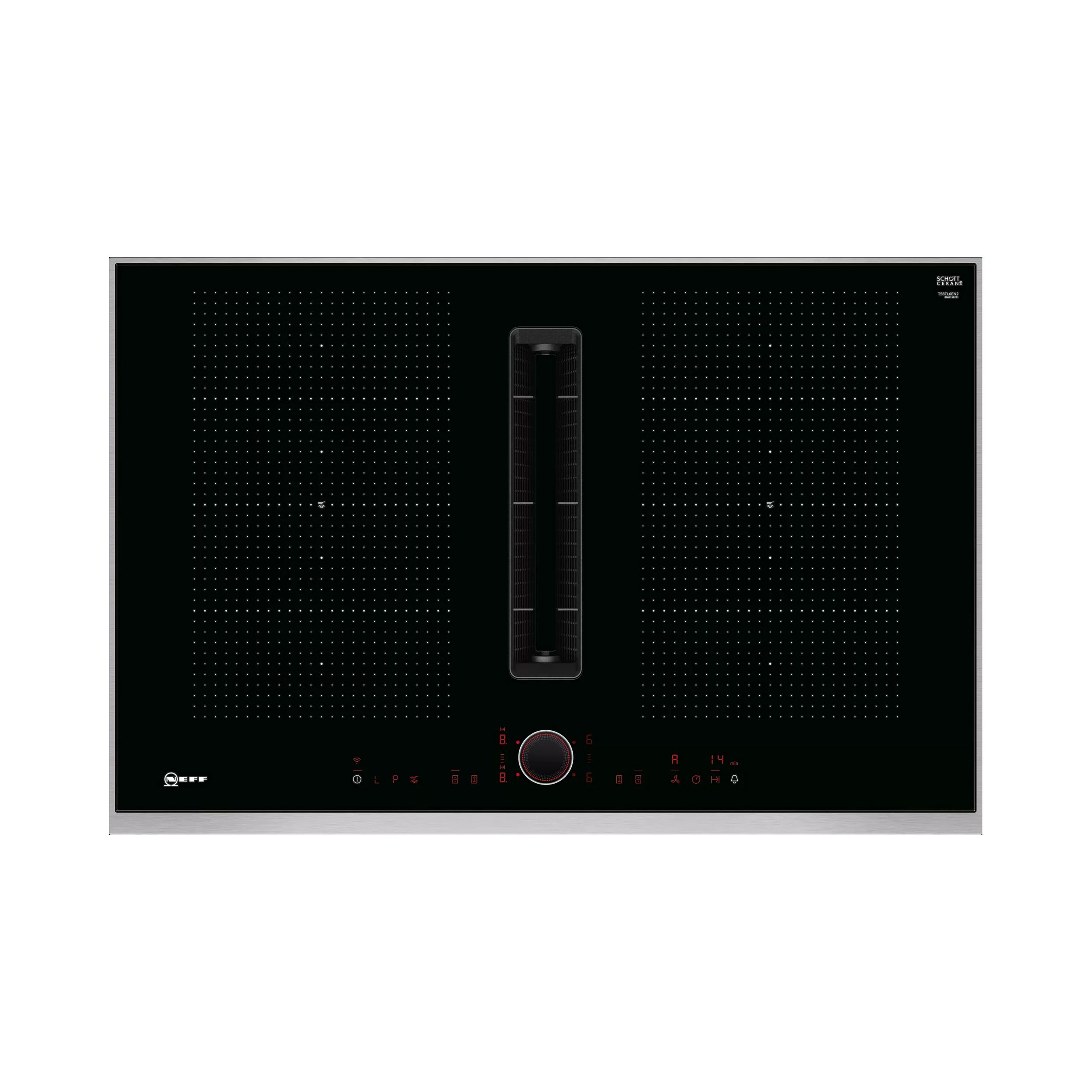 Neff T58TL6EN2 4 Zone Black Glass Induction Hob, (W)826mm | DIY at B&Q
