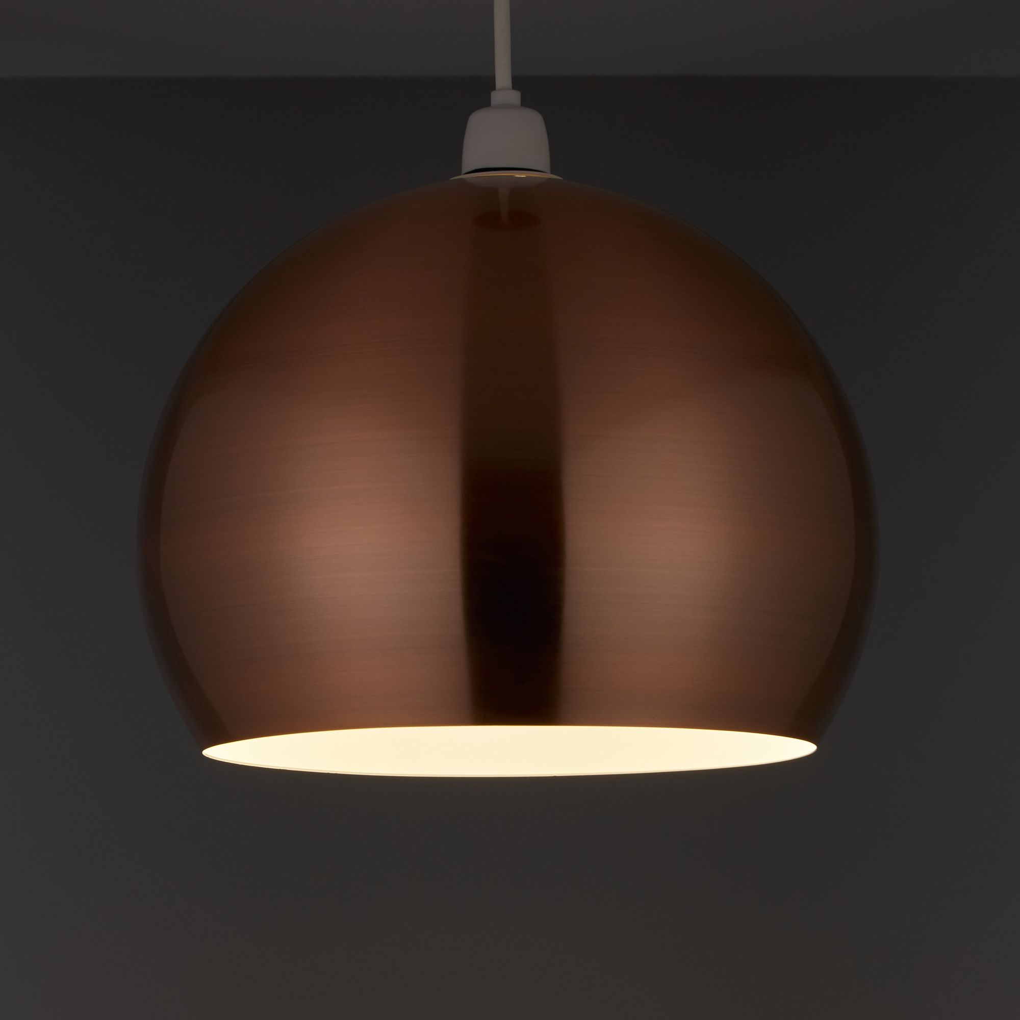 Nell Copper effect Semi-circle Light shade (D)28cm