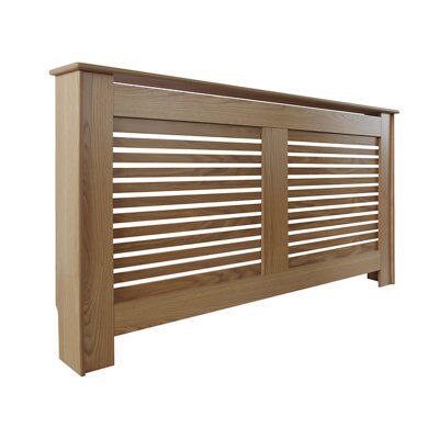 New suffolk Large Oak veneer Radiator cover | DIY at B&Q