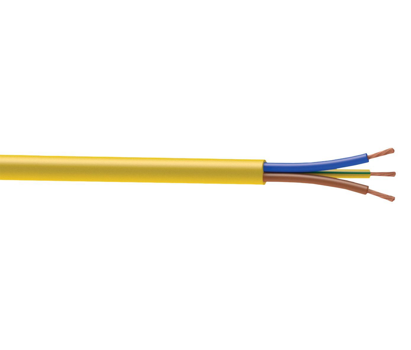 Nexans 3183YAG Yellow 3 core Multi-core cable 1.5mm² x 10m | DIY at B&Q