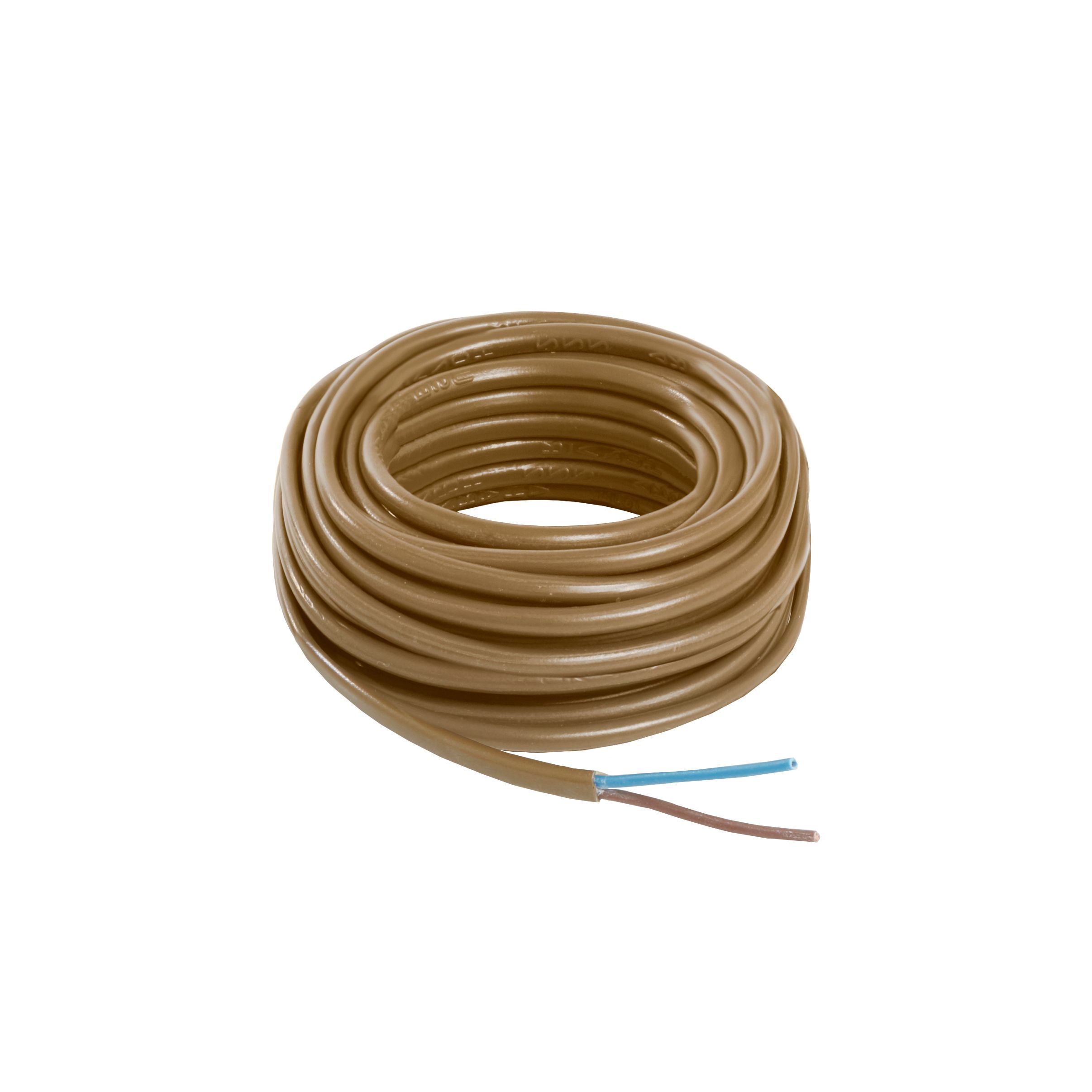 Nexans Brown 2-core Cable 0.75mm² x 5m | DIY at B&Q