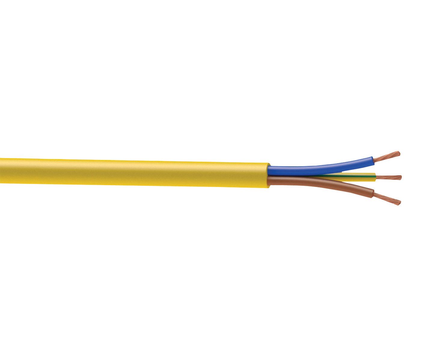 Nexans Yellow 3 core Multi-core cable 50m | DIY at B&Q