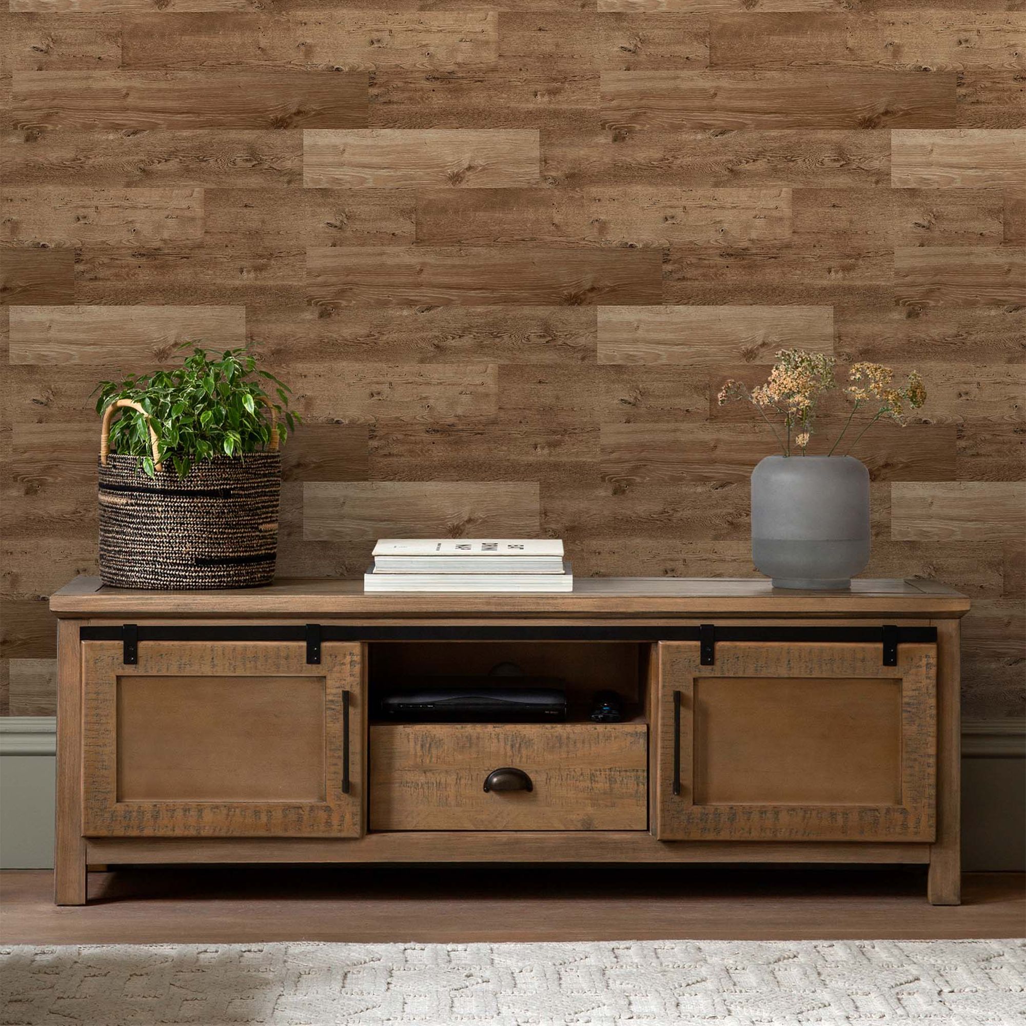 Next Bronx Wood effect Smooth Wallpaper