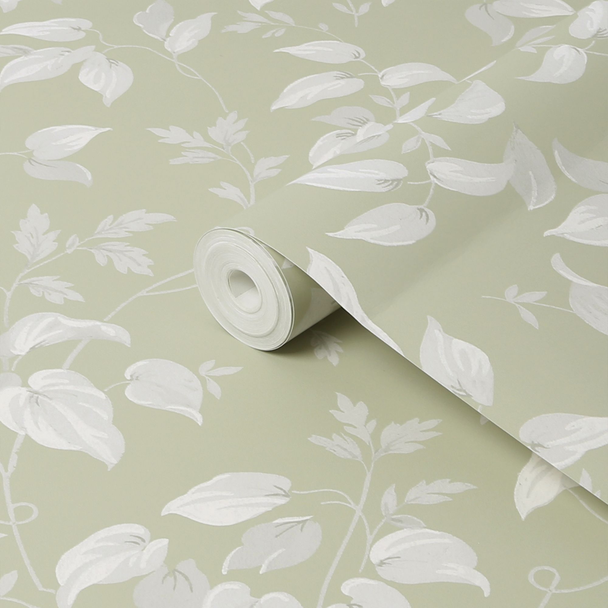 Green wallpaper b&q store