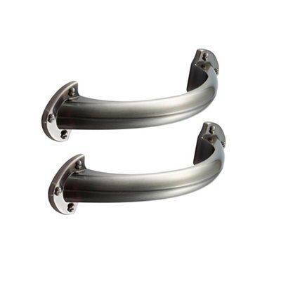 Nickel effect Cabinet Bow Pull handle, Pack of 2 | DIY at B&Q