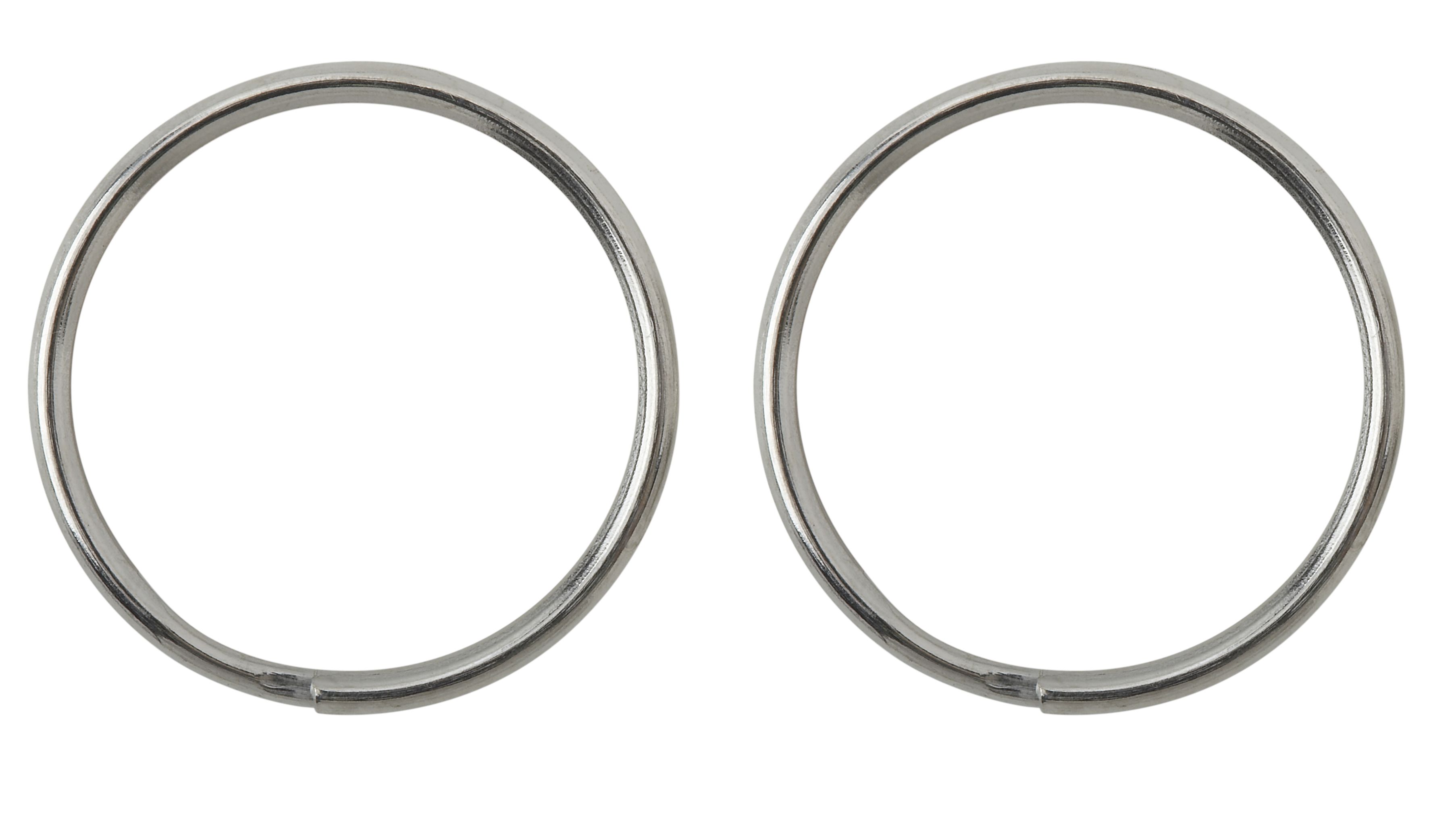 Nickel-plated Key ring, Pack of 2