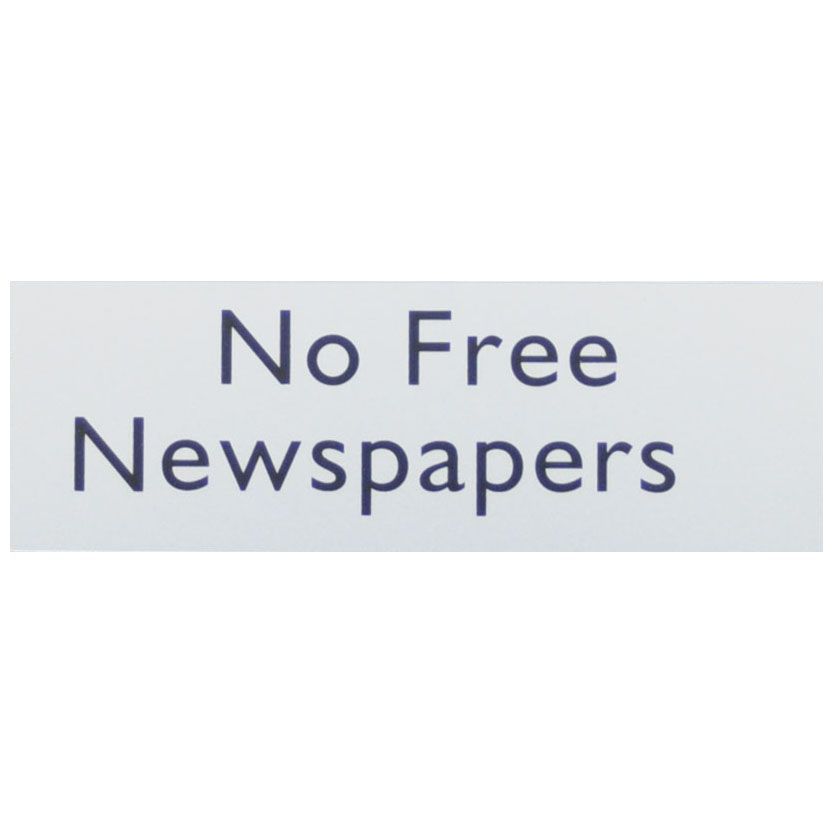 No free newspapers Self-adhesive labels, (H)50mm (W)150mm | DIY at B&Q