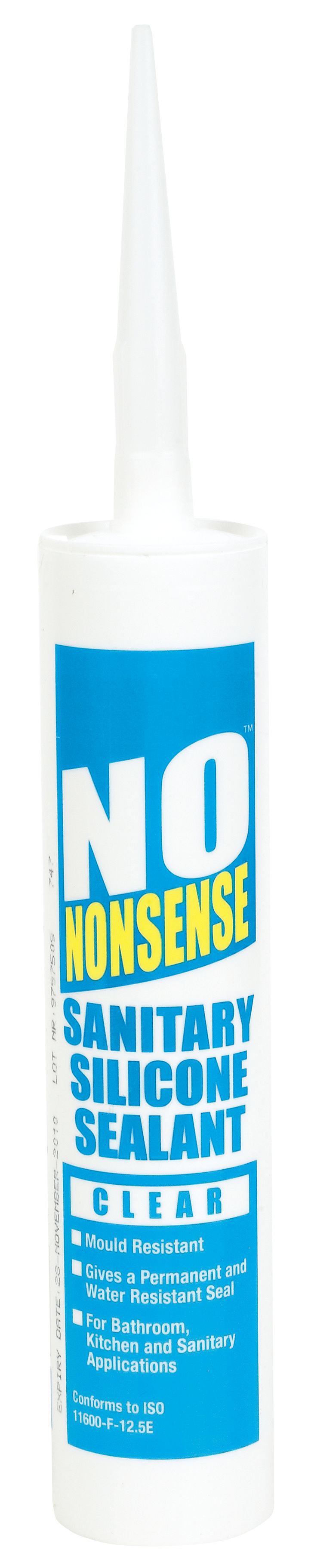No Nonsense Clear Silicone-based Sanitary sealant, 310ml at B&Q