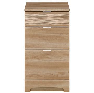 Noah Oak effect 3 Drawer Chest of drawers (H)740mm (W)400mm (D)450mm ...