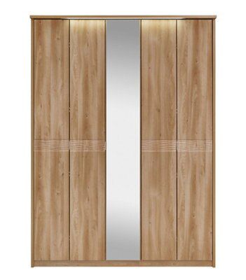 Noah Oak effect Triple Wardrobe (H)1932mm (W)1550mm (D)558mm