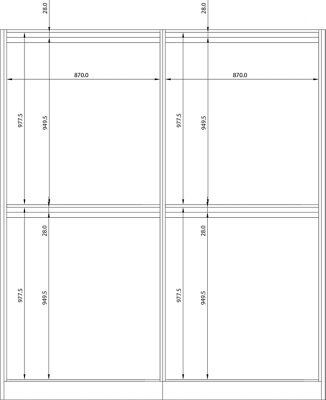 Noah Oak effect Triple Wardrobe (H)1932mm (W)1850mm (D)558mm