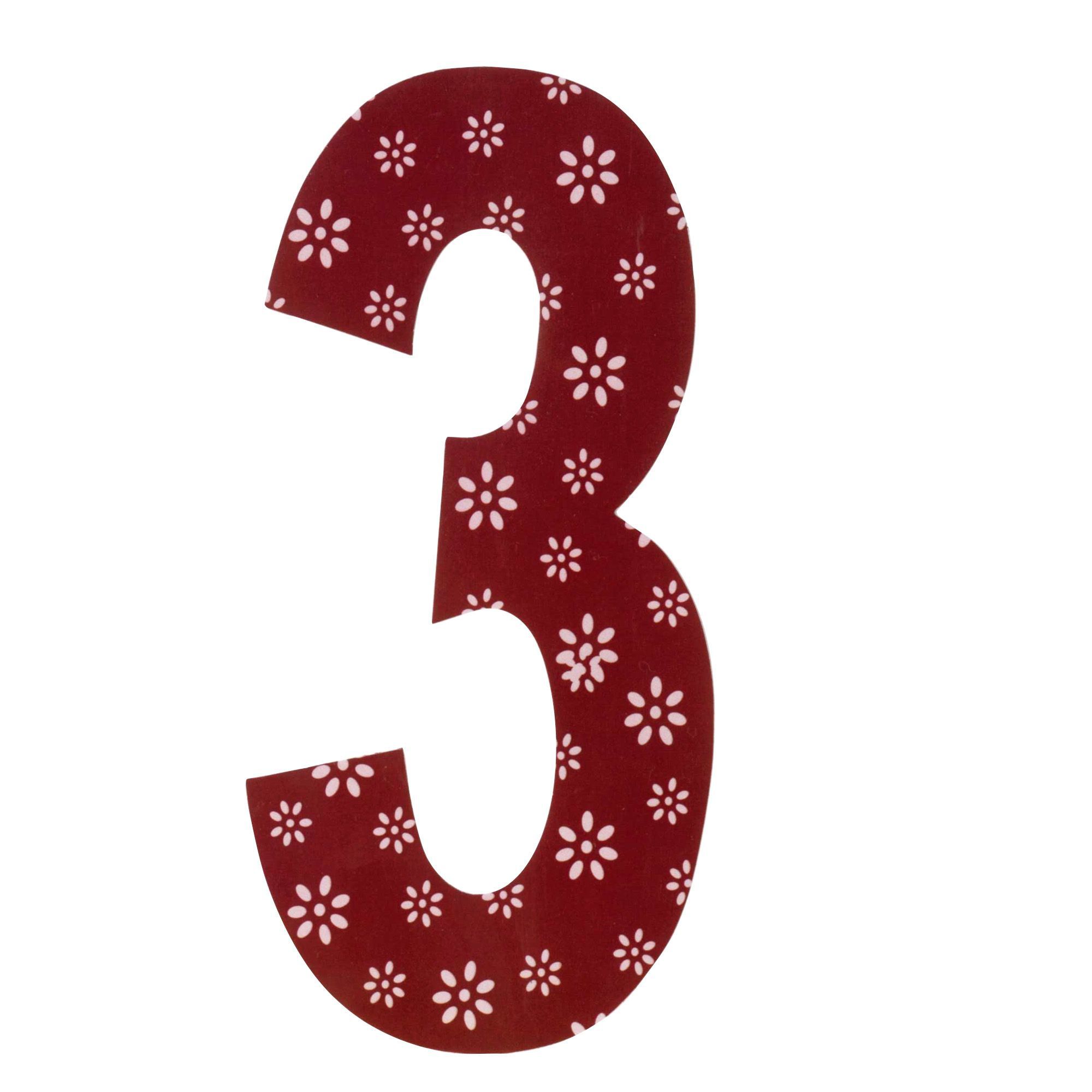 Number 3 Self-adhesive labels, (H)170mm (W)850mm | DIY at B&Q