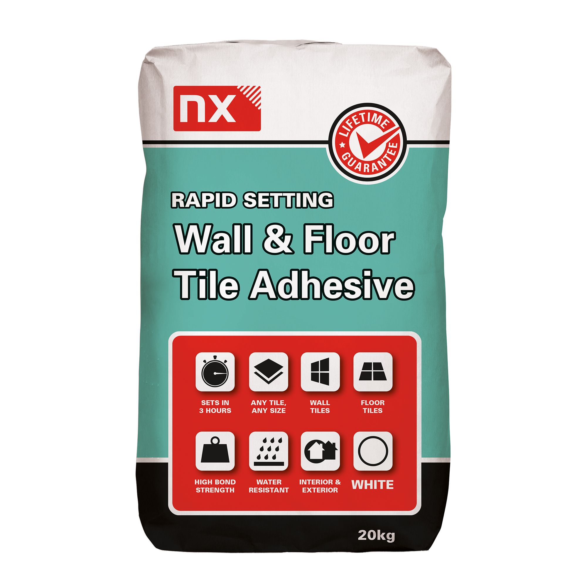 NX White Tile Adhesive, 20kg