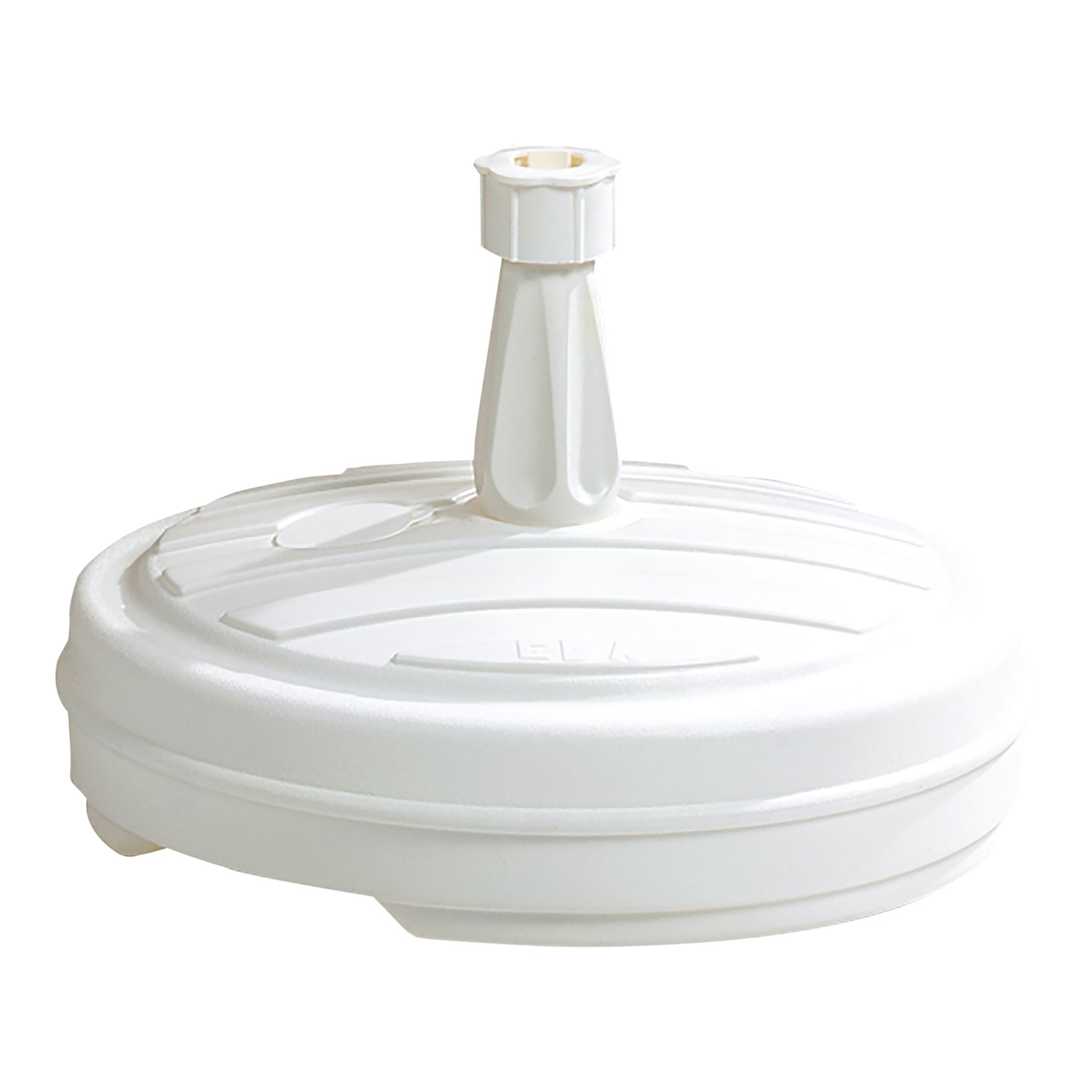 Nyssa White Round Parasol base 0.8kg Filled up to 20kg | DIY at B&Q