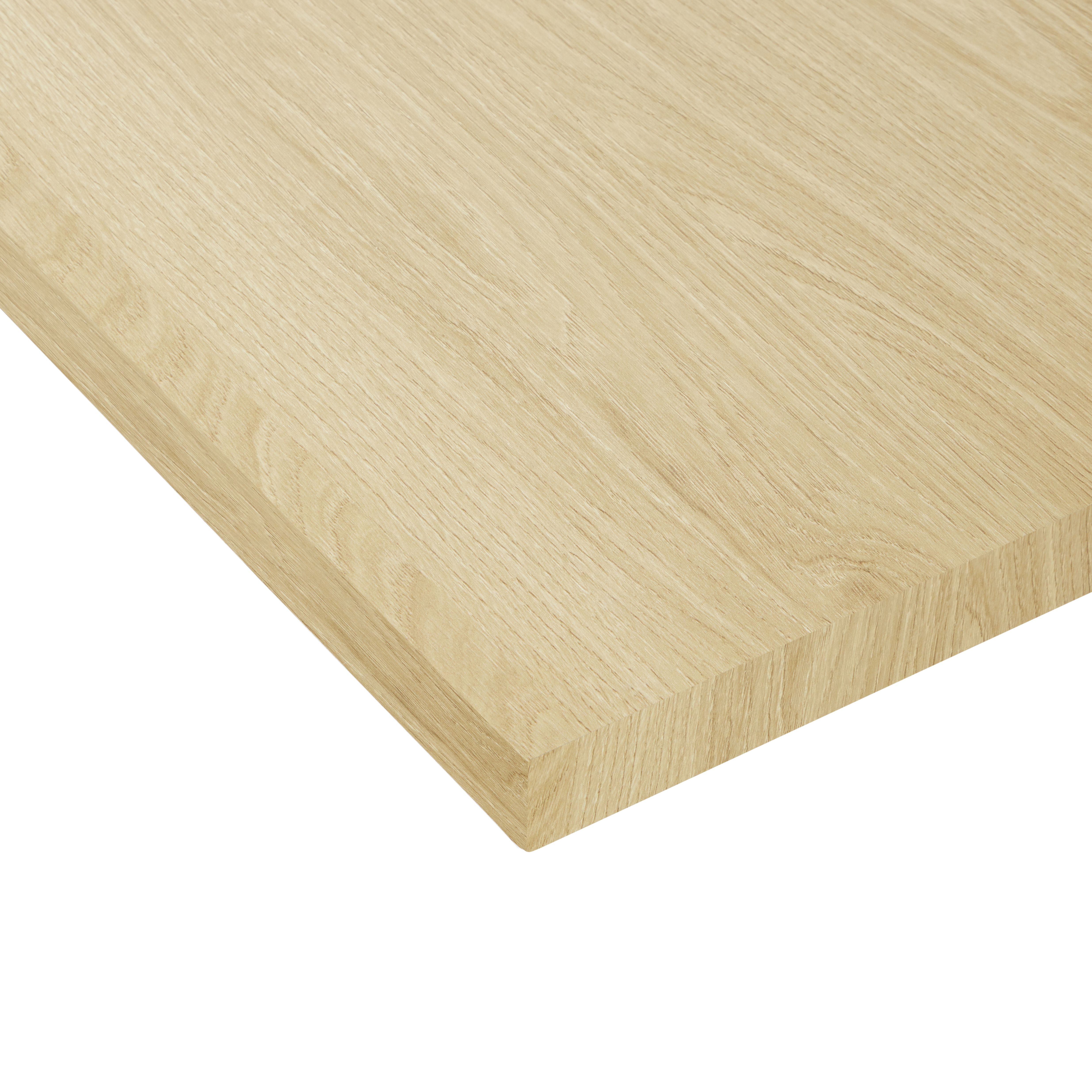 Oak Matt Oak effect Fully edged Furniture panel, (L)1.2m (W)300mm (T)18mm