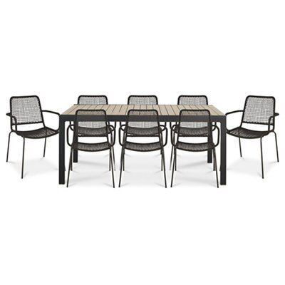 Oberon Metal 8 seater Dining set