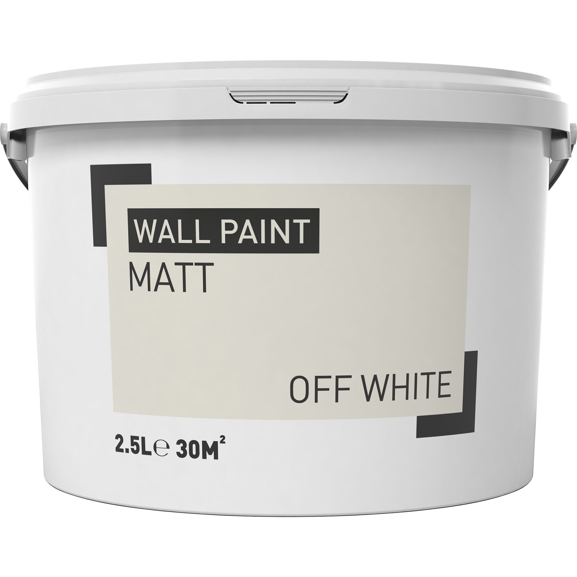 OFF WHITE MATT WALL & CEILING EMULSION PAINT, 2.5L